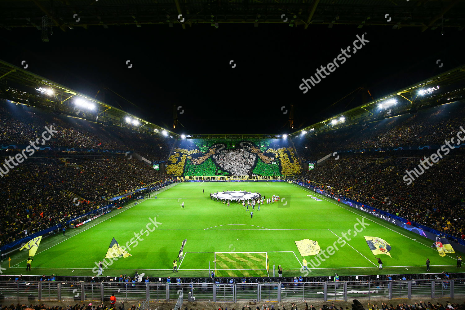 Borussia Dortmund Fans Display Mosaic Uefa Editorial Stock Photo ...
