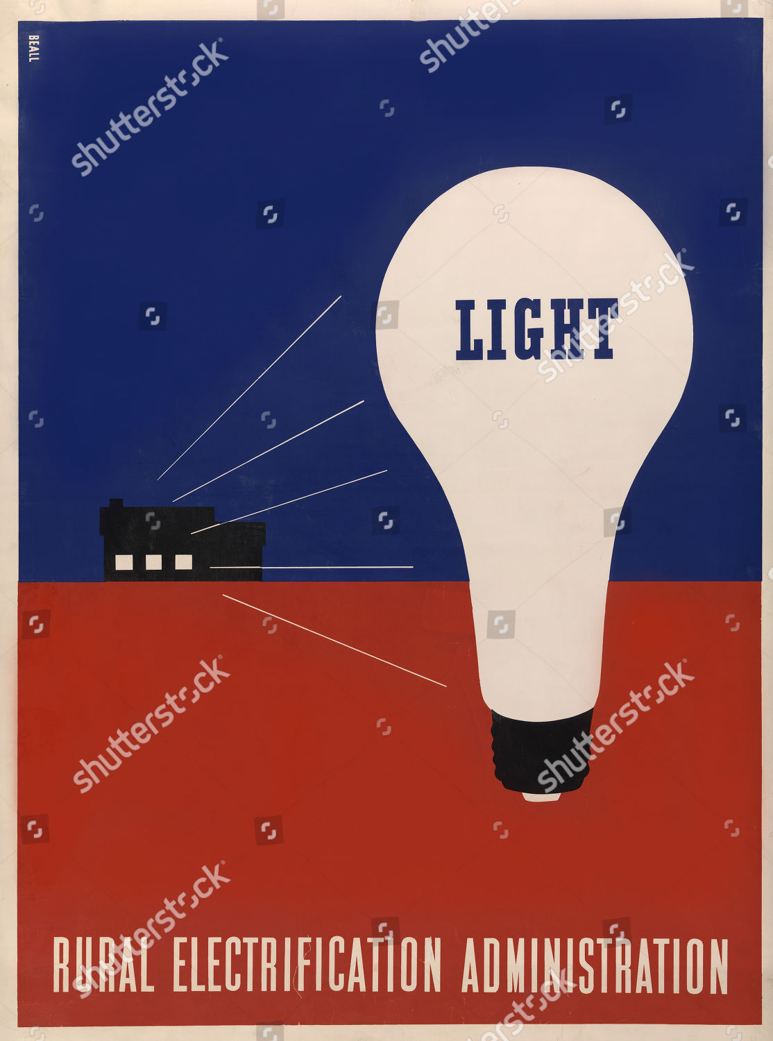 Poster Showing Large Light Bulb Labeled Editorial Stock Photo - Stock ...