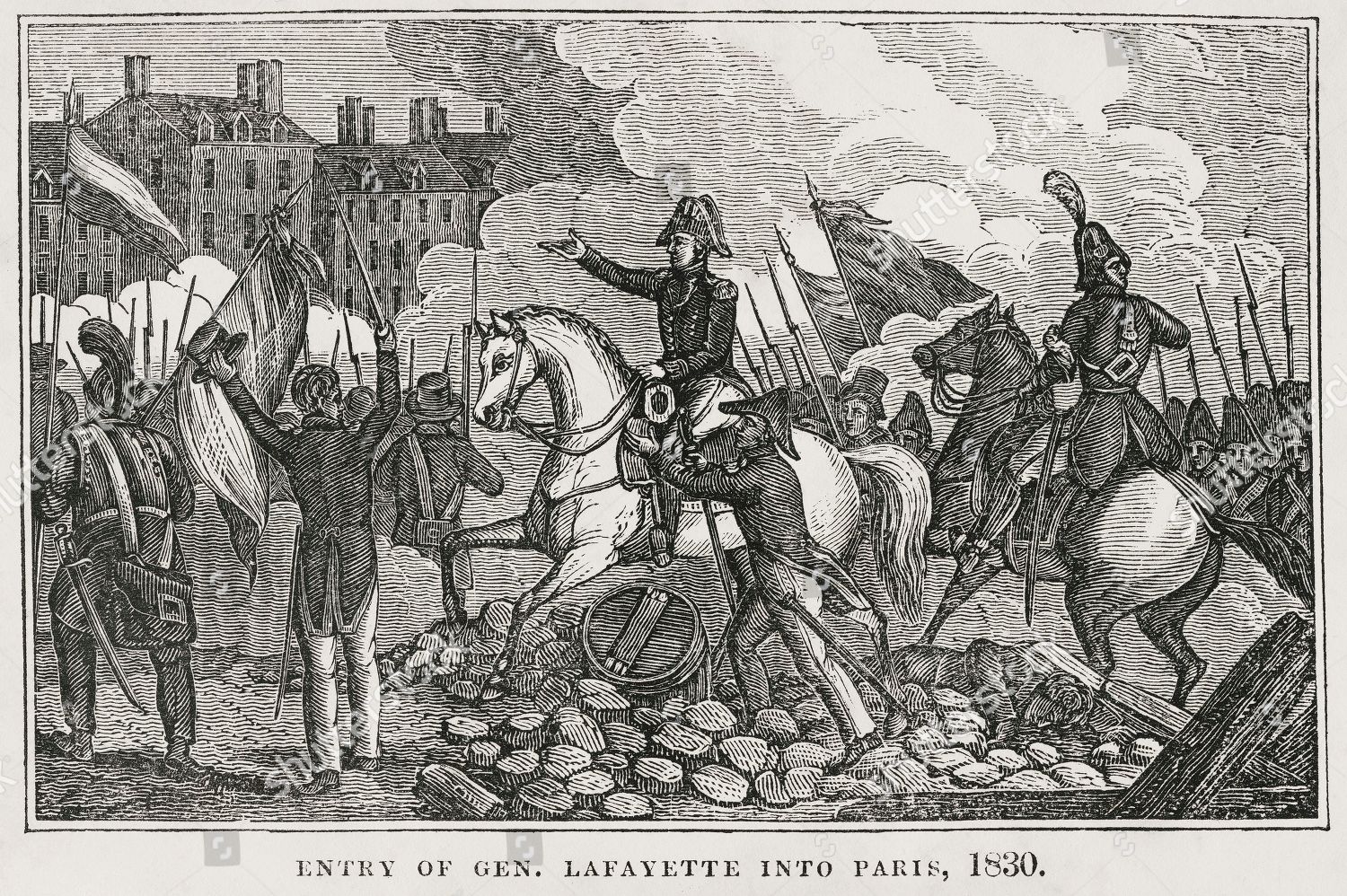 Entry General Lafayette Into Paris 1830 Editorial Stock Photo - Stock ...