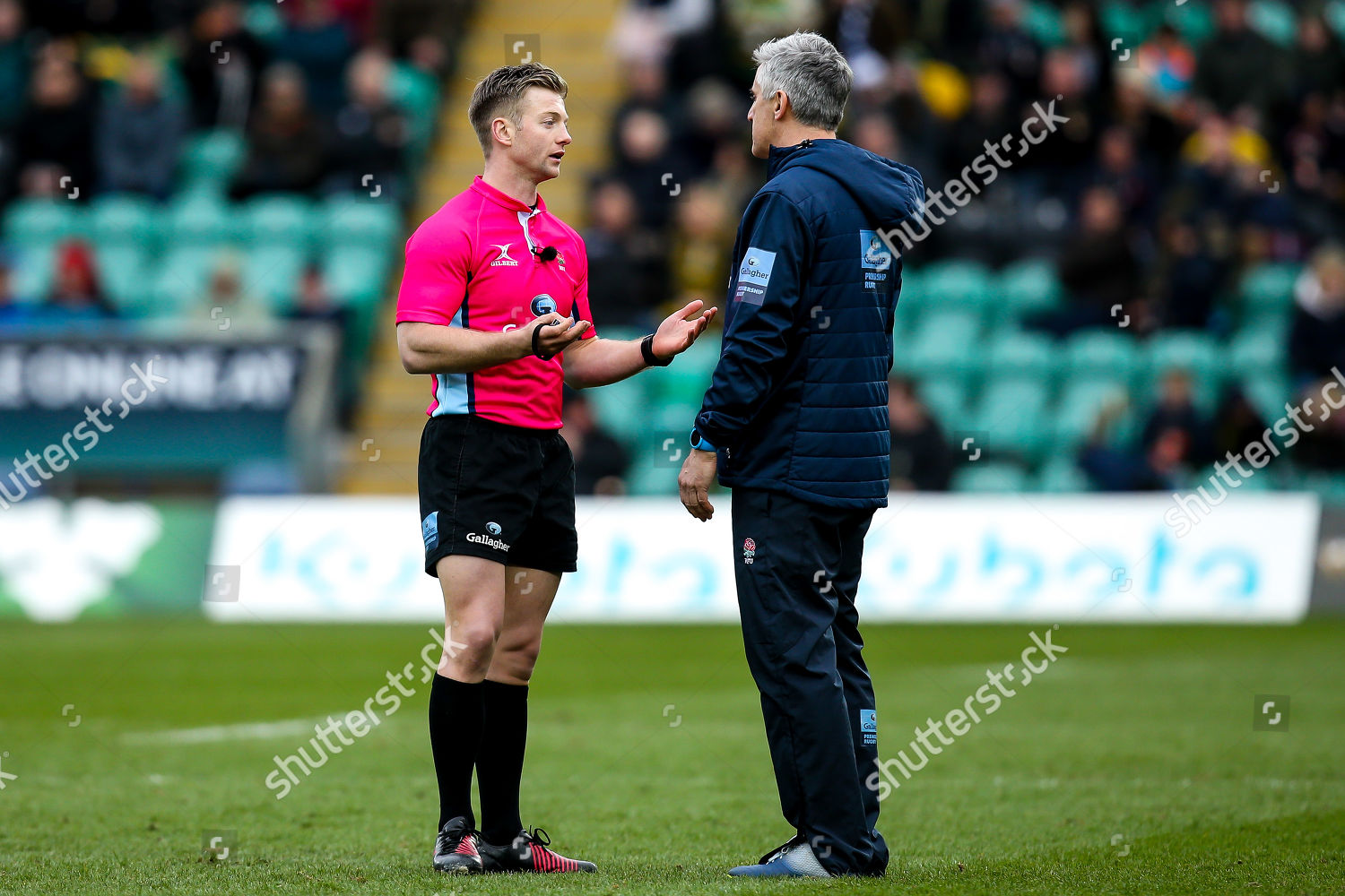Referee Christophe Ridley Speaks Off Field Editorial Stock Photo ...
