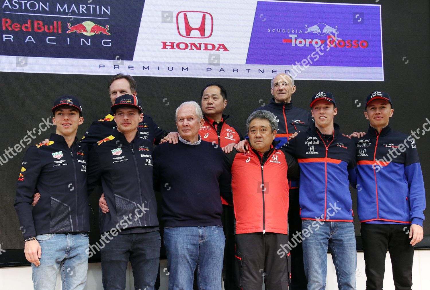 Front Row Red Bull Racing Drivers Editorial Stock Photo - Stock Image ...