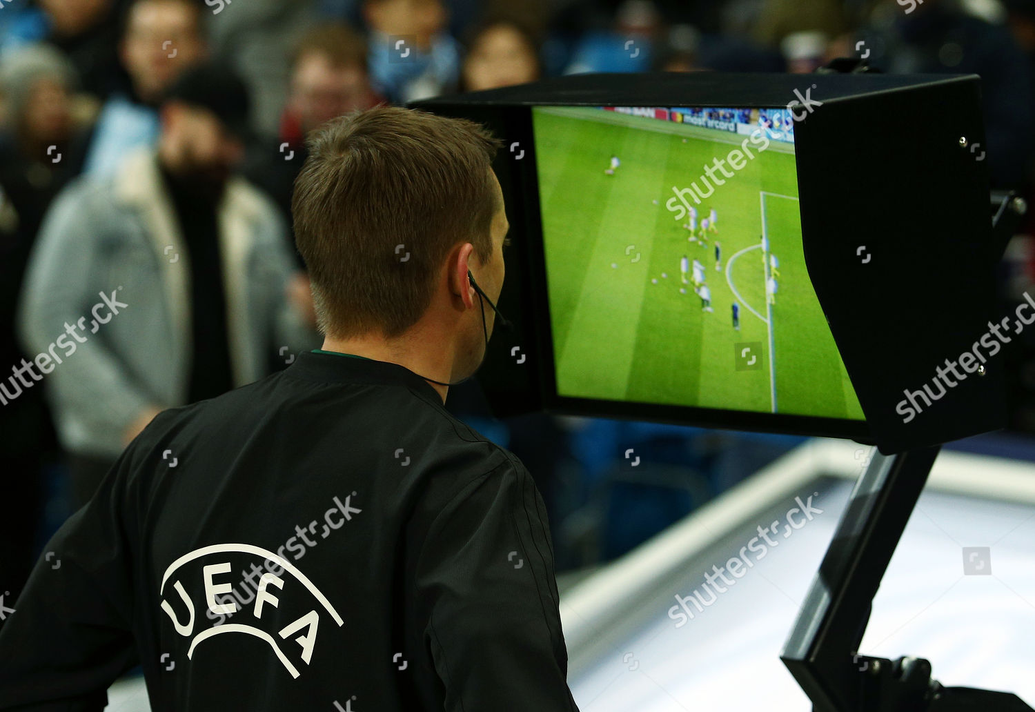 Referee Mr Clement Turpin Looks Var Editorial Stock Photo - Stock Image ...