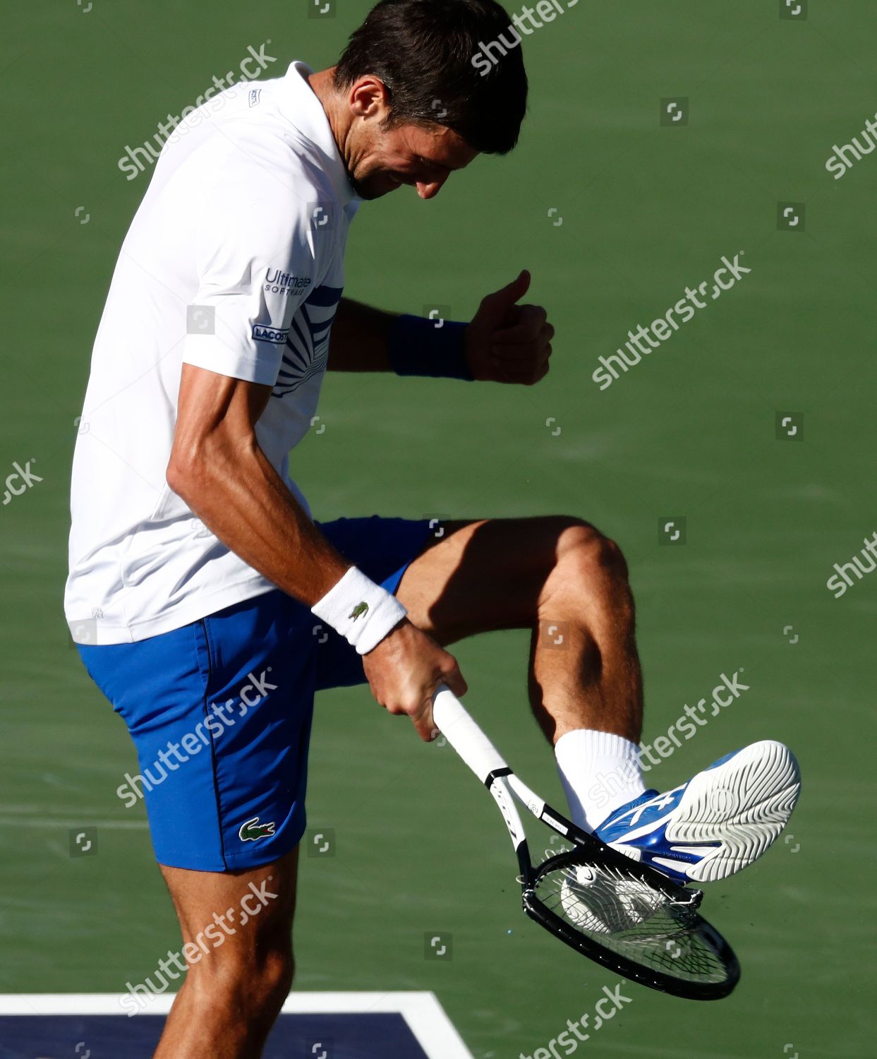 Novak Djokovic Serbia Breaks His Racket Editorial Stock Photo - Stock ...