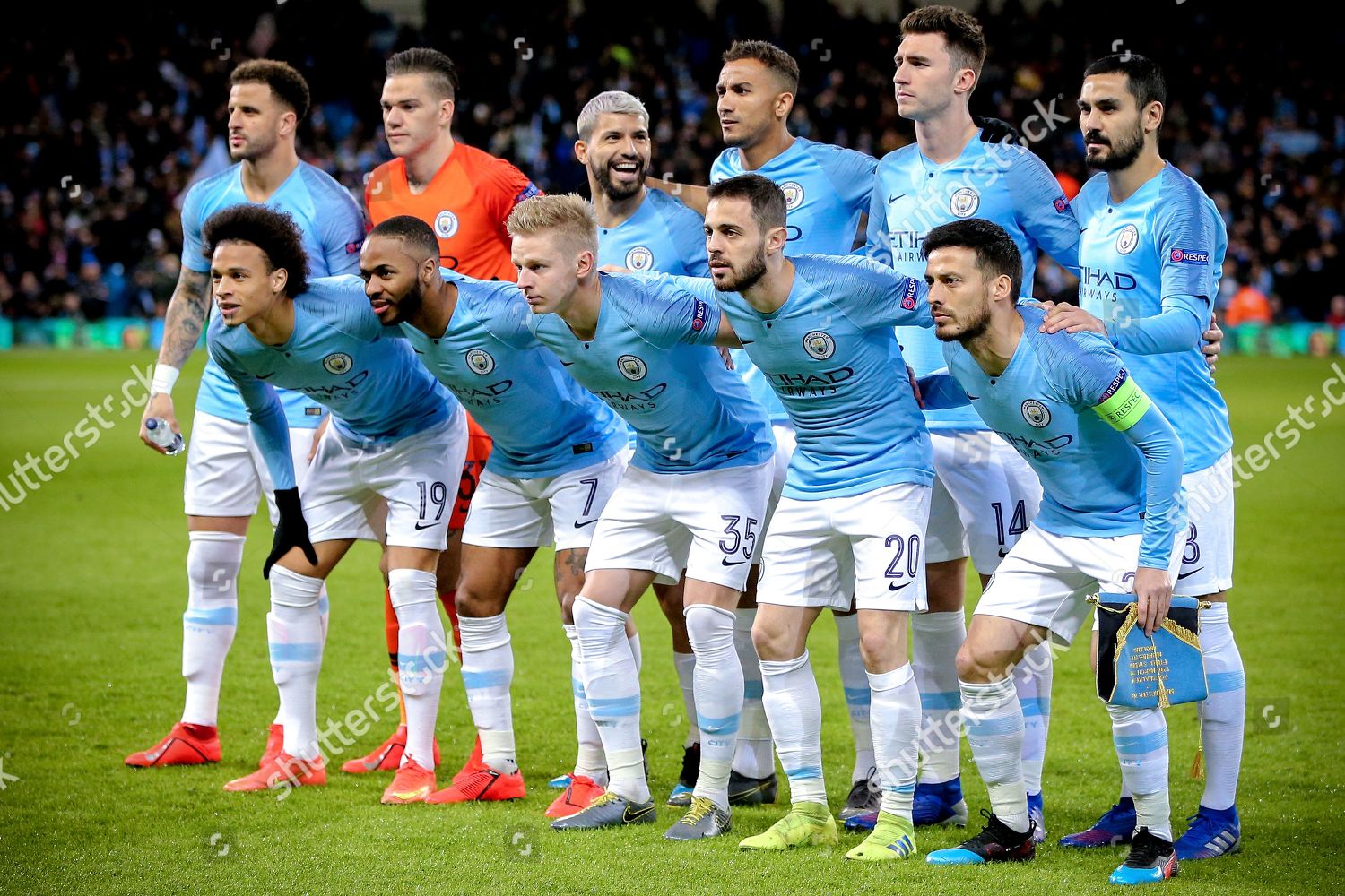 Manchester Citys Starting Eleven Pose Prior Editorial Stock Photo ...