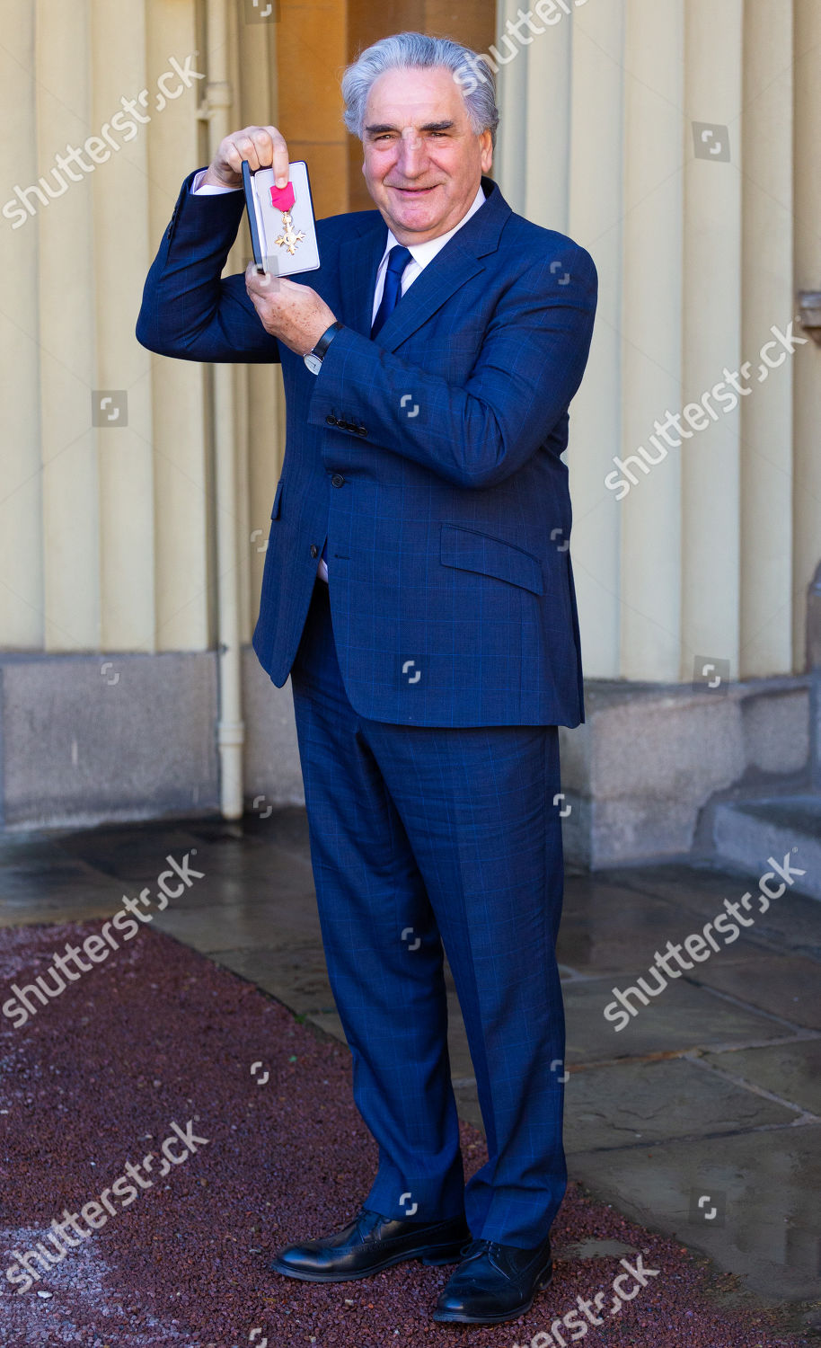 Actor Jim Carter Proudly Displays His Editorial Stock Photo - Stock ...