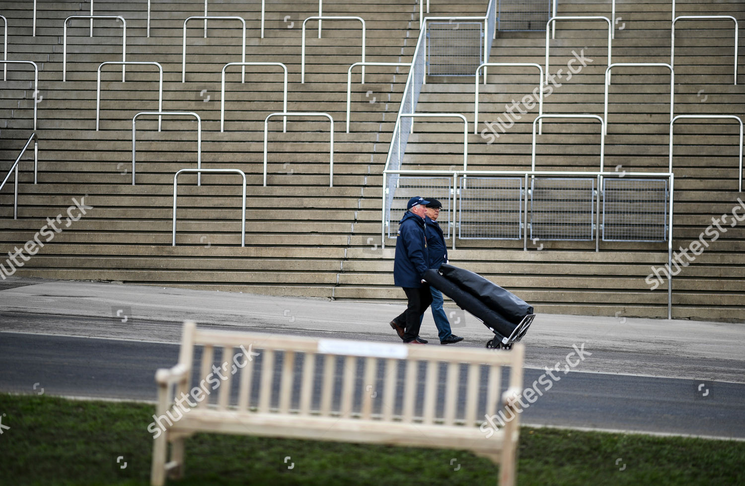 Bookie Passes Empty Grandstand Stand Before Editorial Stock Photo ...