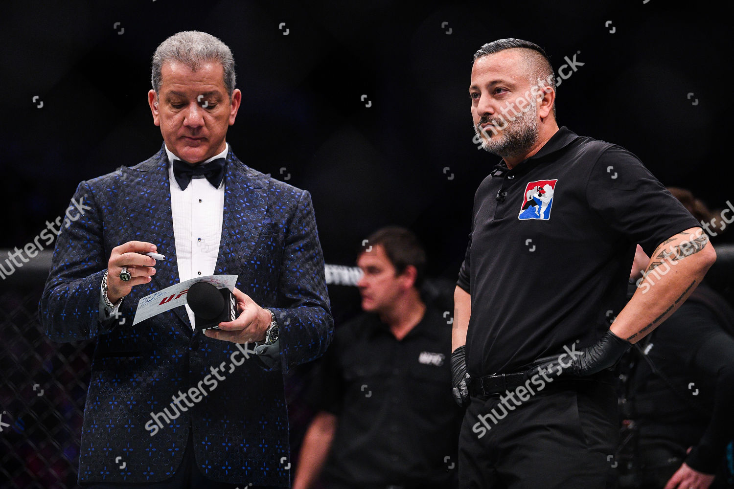 Bruce Buffer Referee Kevin Sataki Editorial Stock Photo - Stock Image ...