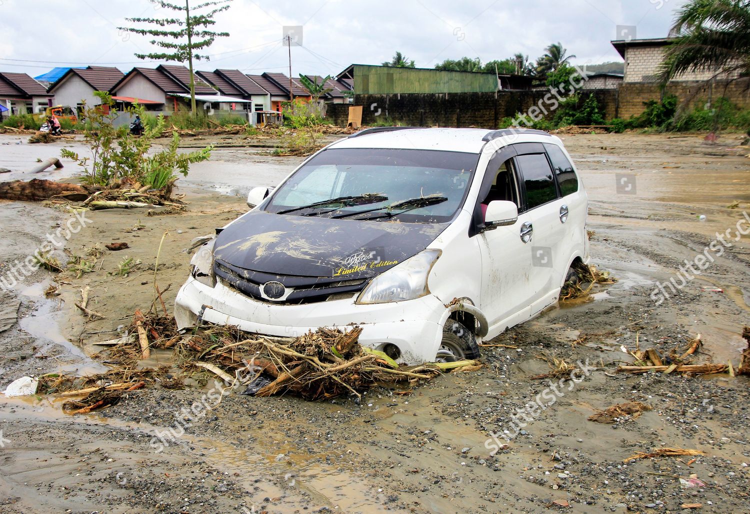 Car Stuck Mud After Washed Away Editorial Stock Photo - Stock Image ...