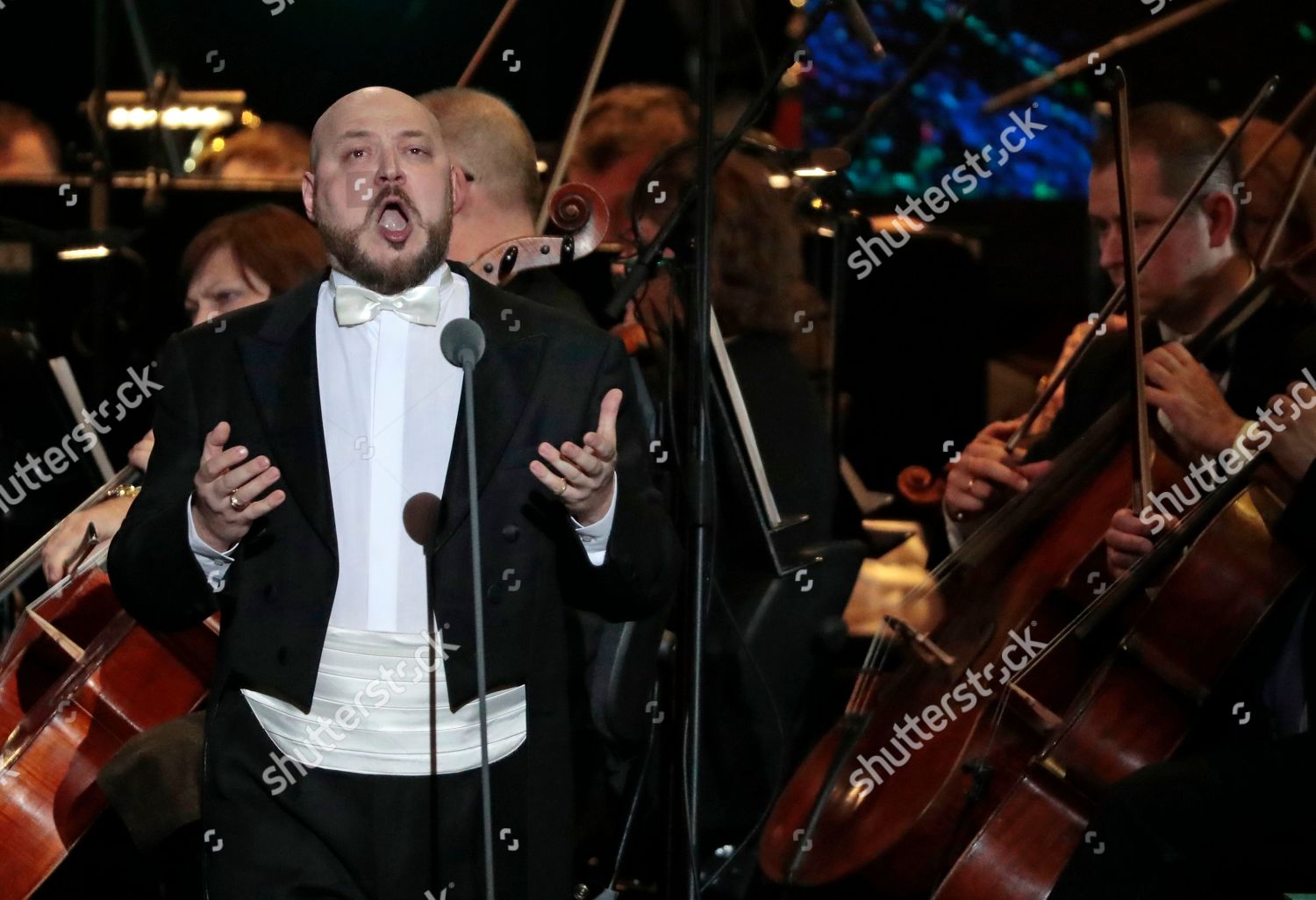 Belarussian Baritone Vladislav Sulimsky Performs During Editorial Stock ...