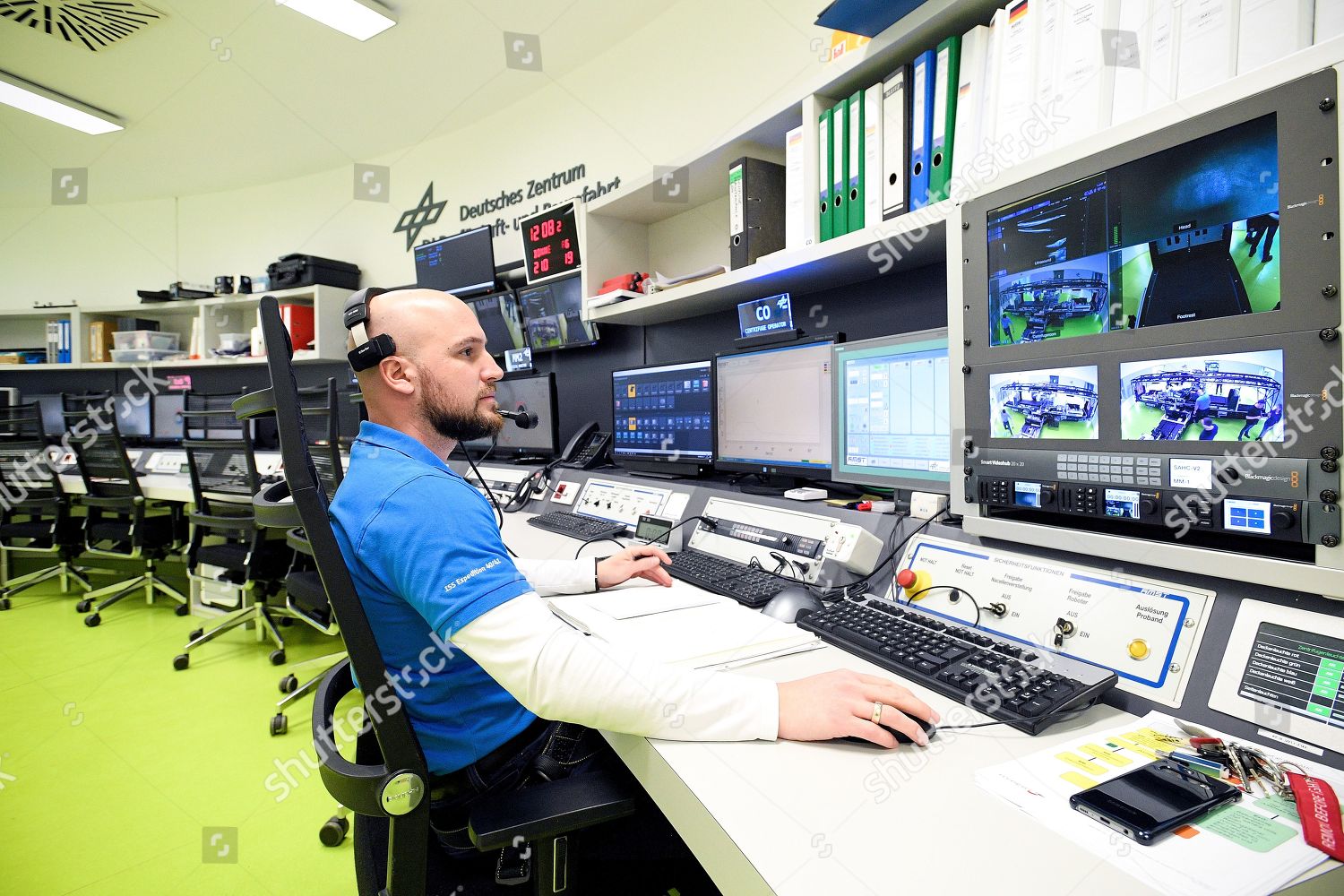 Researcher Control Room Envihab Shortarm Human Editorial Stock Photo ...