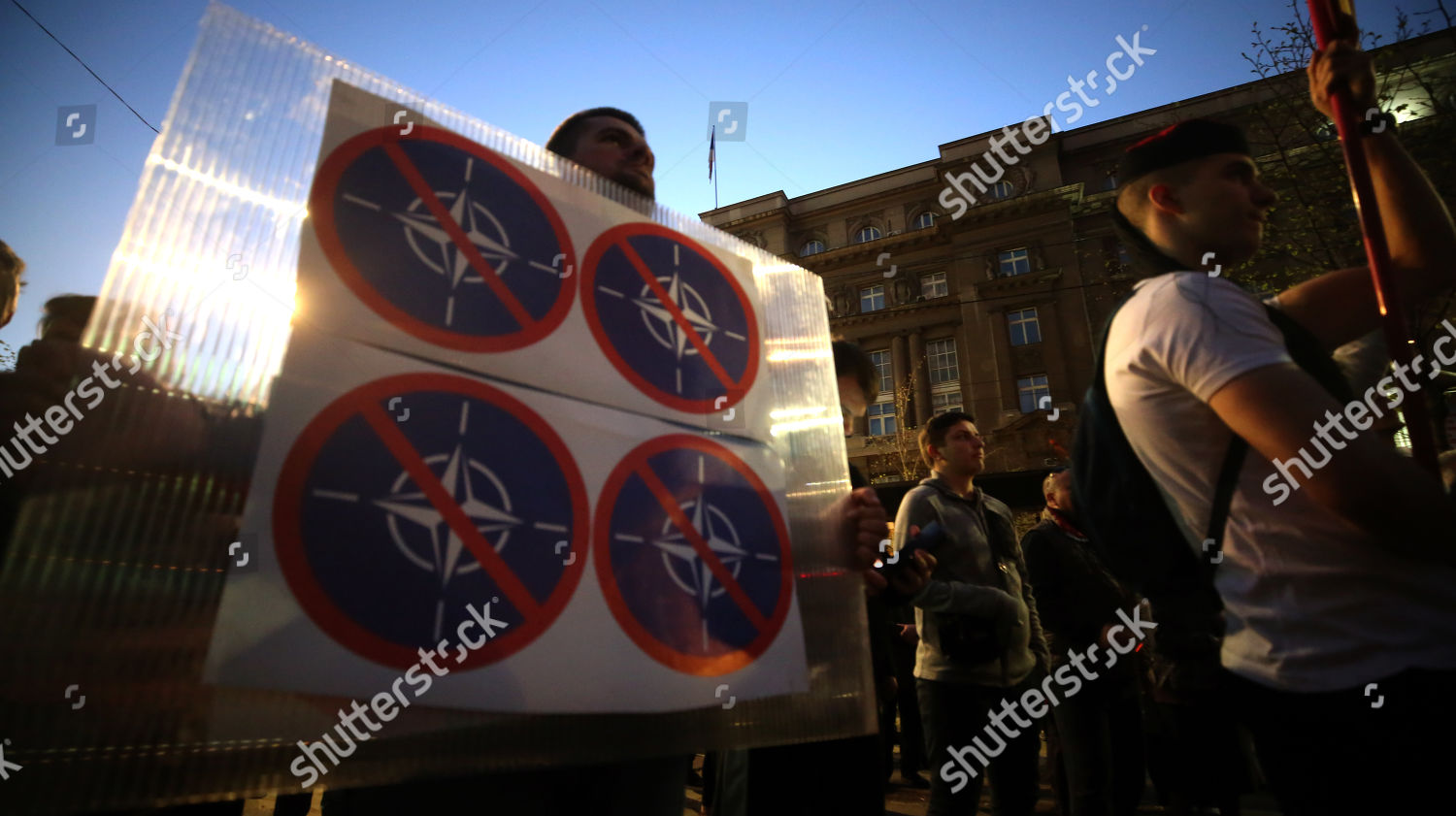 Citizens Belgrade Wave Serbian National Flags Editorial Stock Photo ...
