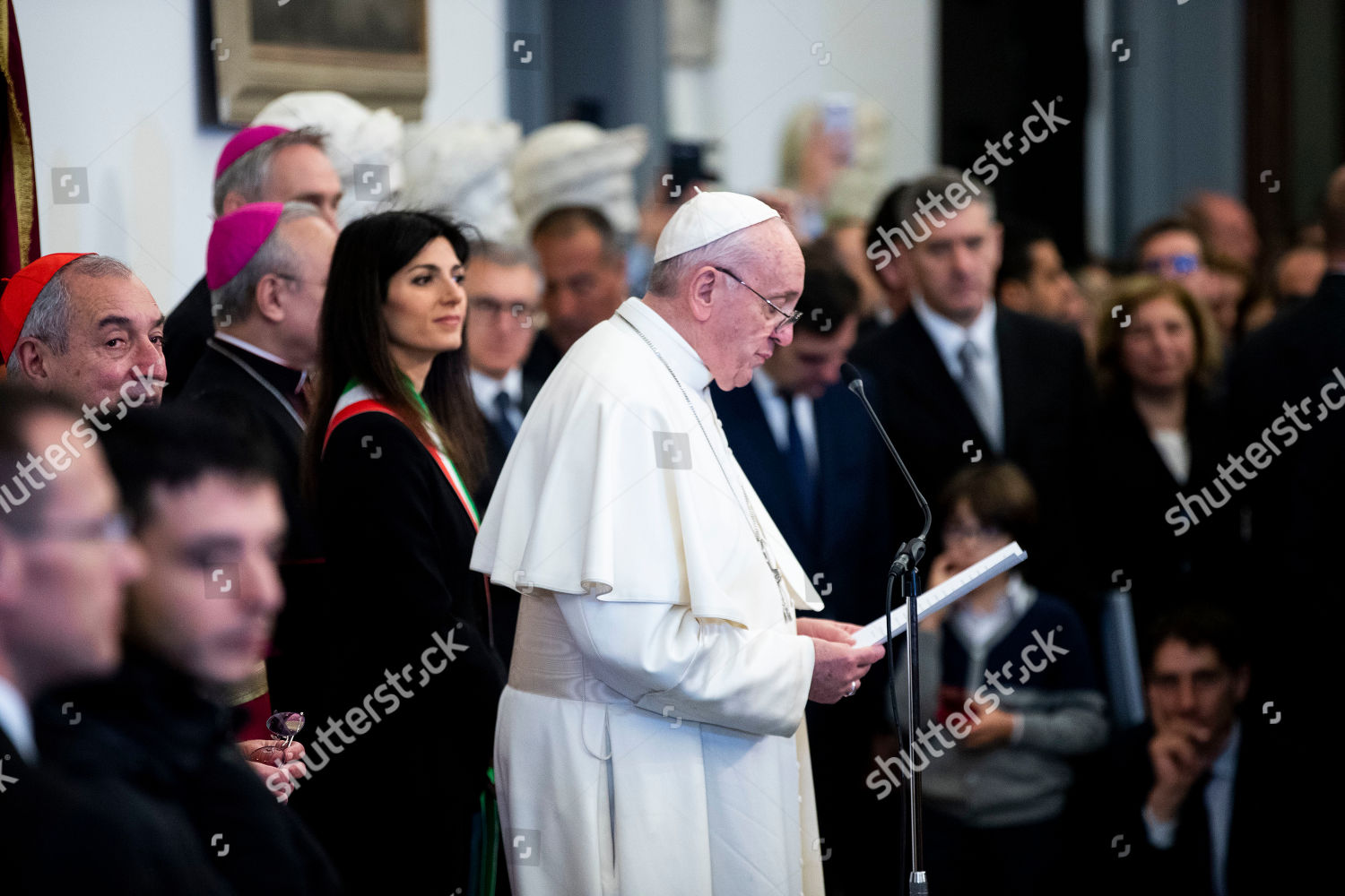 Mayor Rome Virginia Raggi Pope Francis Editorial Stock Photo - Stock ...