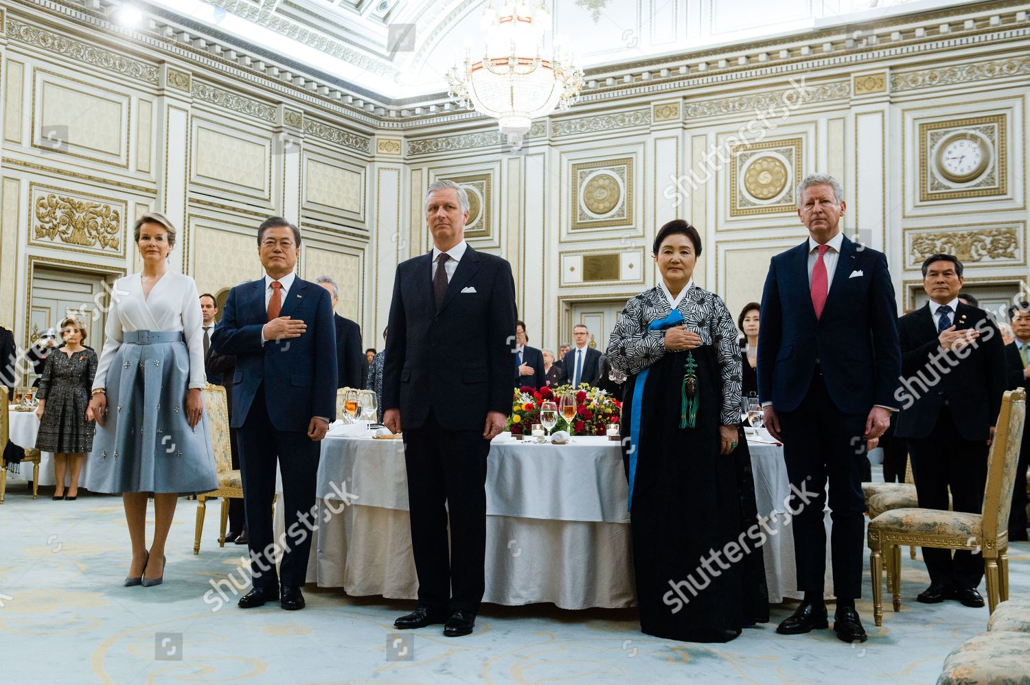 QUEEN MATHILDE MOON JAE-IN KING PHILIPPE Editorial Stock Photo - Stock ...