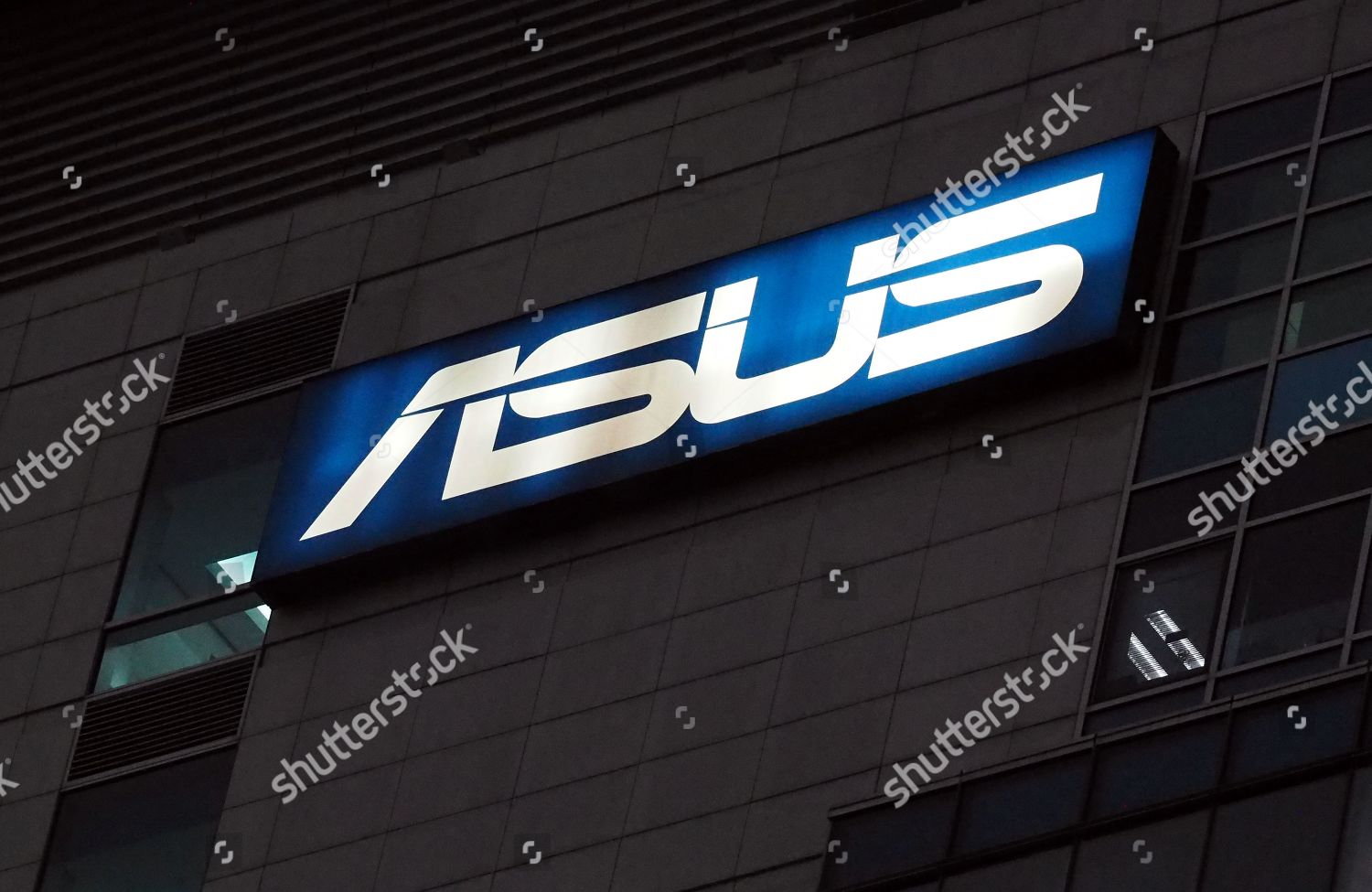 Logo Asus Outside Building Asus Tek Editorial Stock Photo - Stock Image ...