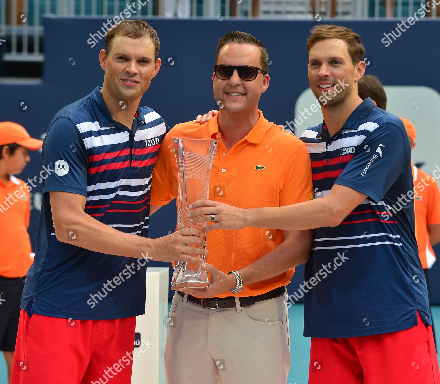 Bob Bryan Mike Bryan Usa Hold Editorial Stock Photo - Stock Image ...