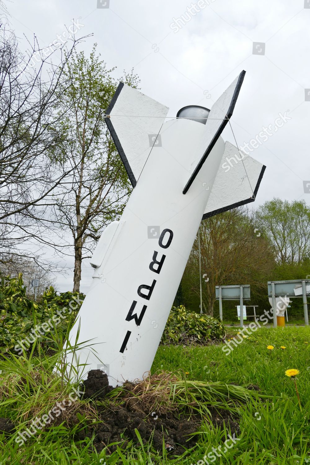 Rocket Has Appeared On Roundabout Near Editorial Stock Photo - Stock ...
