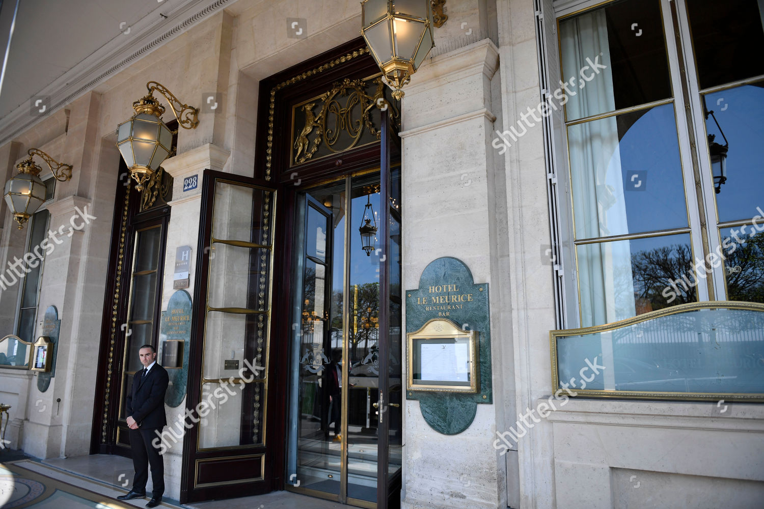 Doorman Stands By Entrance Luxury Hotel Editorial Stock Photo - Stock ...
