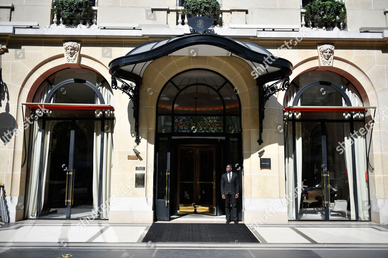Doorman Stands By Entrance Luxury Hotel Editorial Stock Photo - Stock ...
