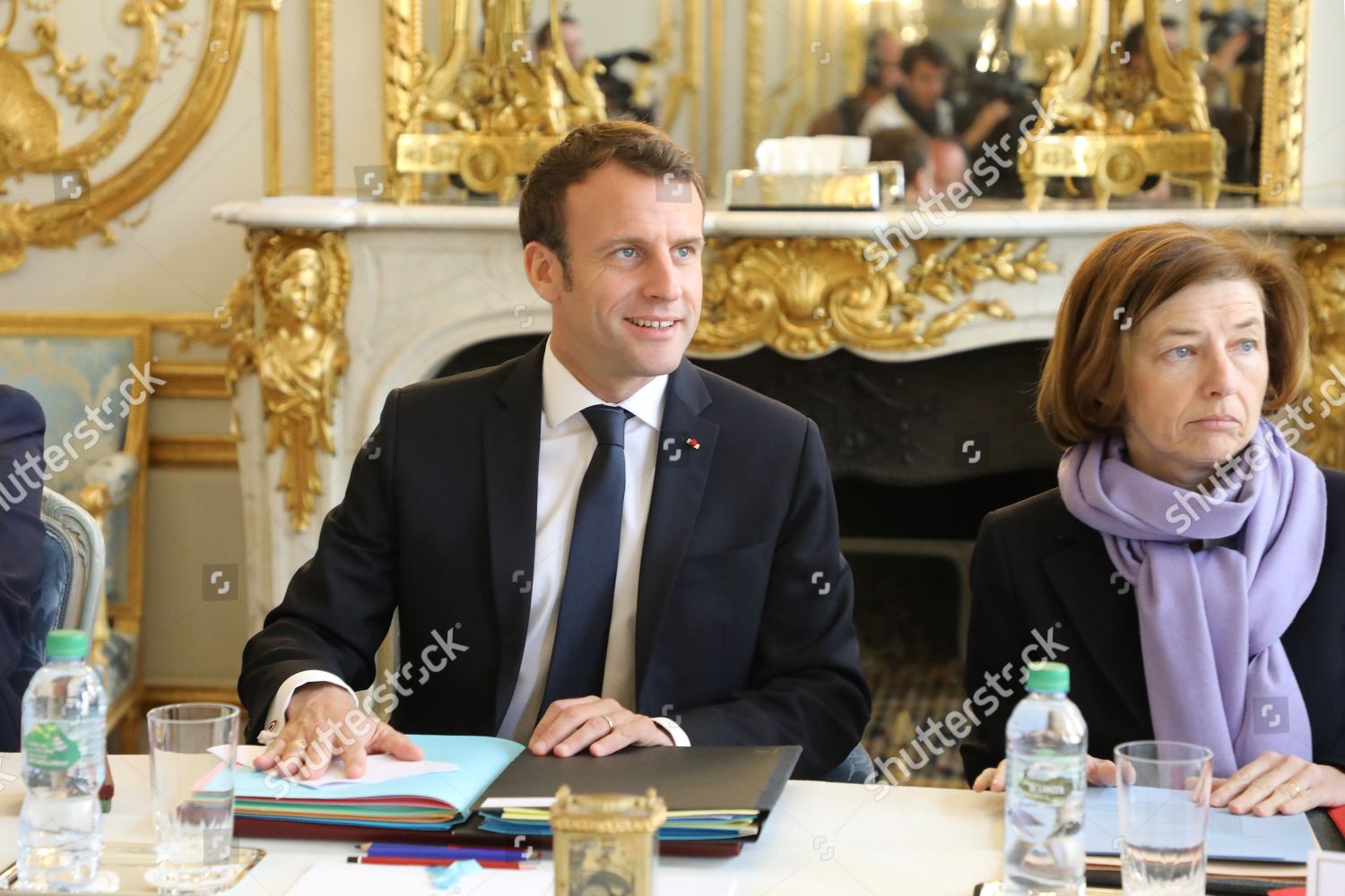 French President Emmanuel Macron Defense Minister Editorial Stock Photo ...