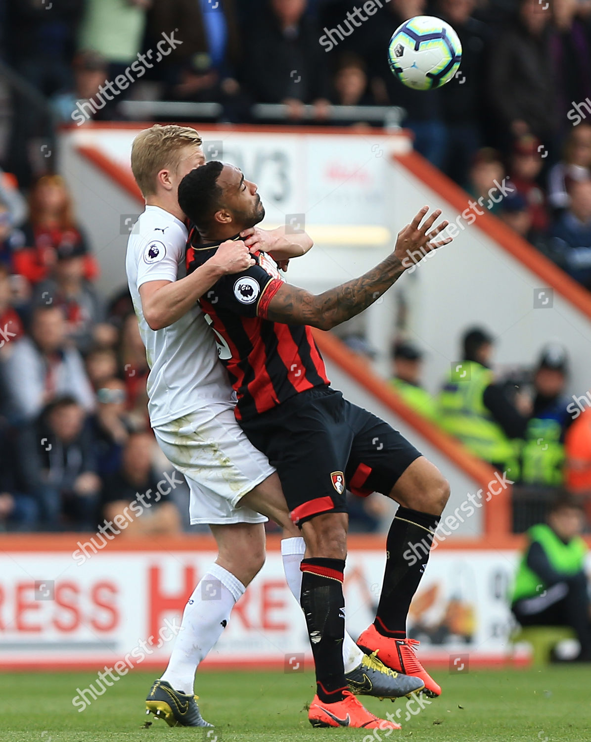 Ben Mee Burnley Holds Callum Wilson Editorial Stock Photo - Stock Image ...