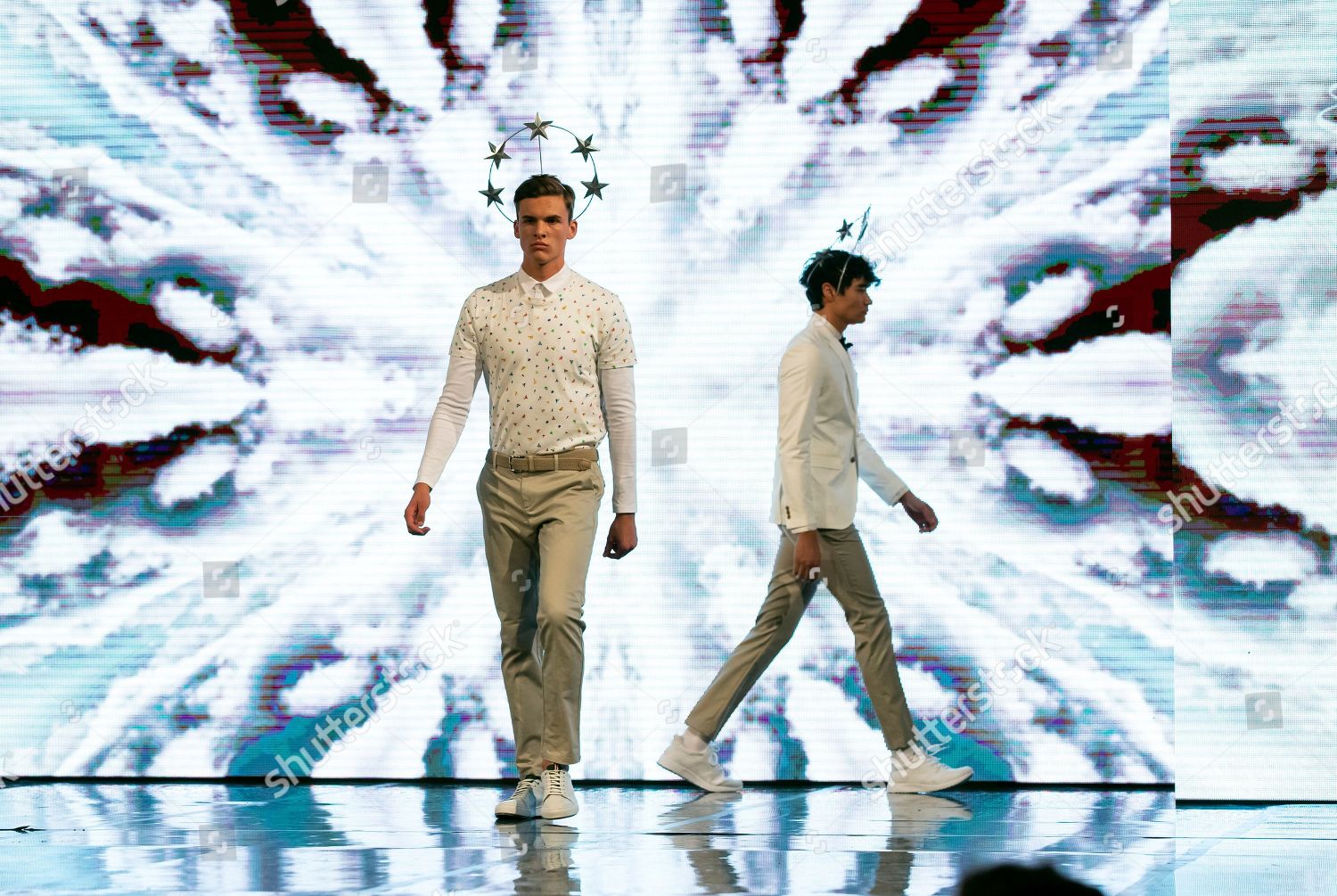 Models Present Creation During Show Inspired Editorial Stock Photo ...