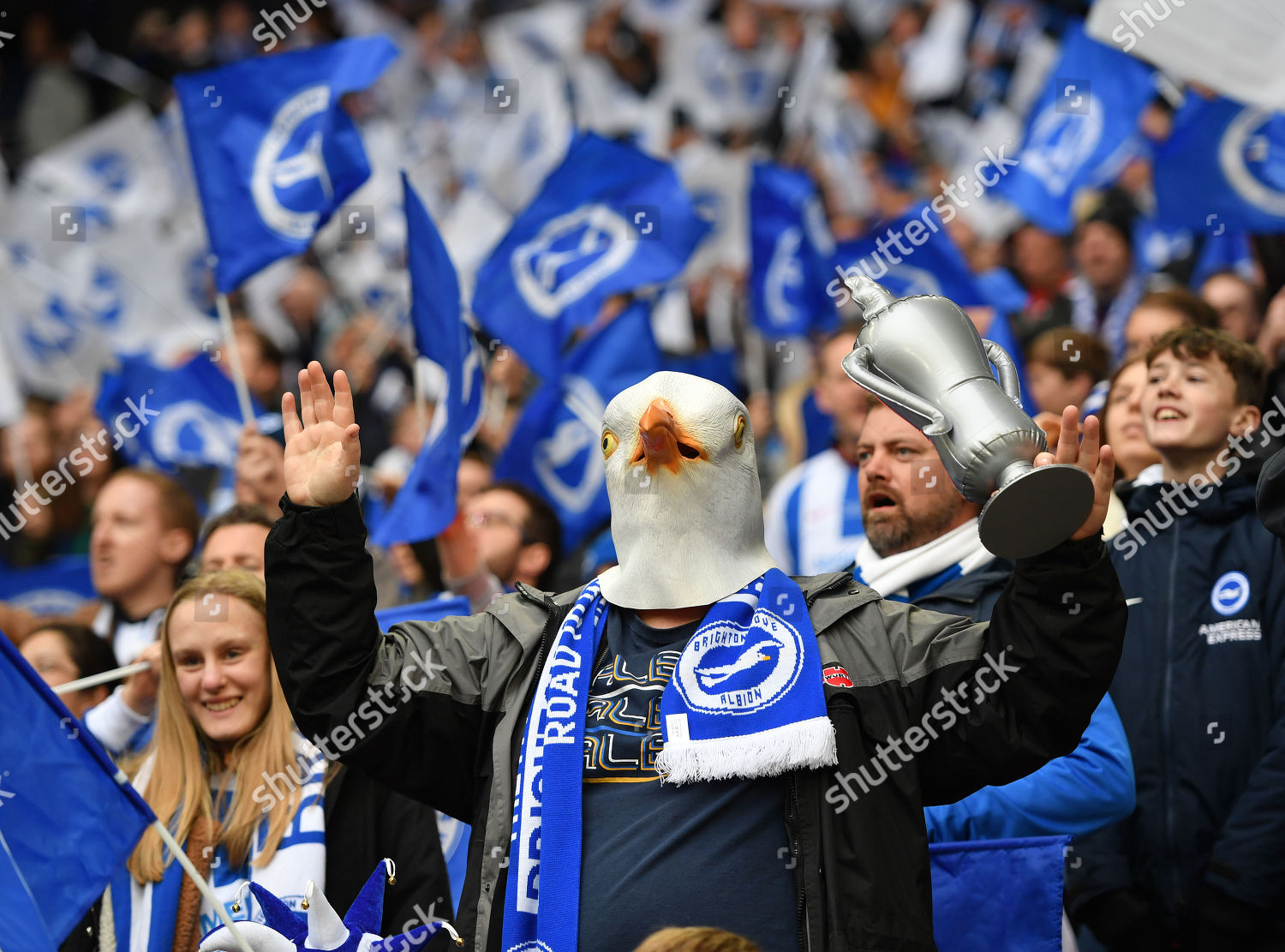 Brighton Fans Wembley Before Game Editorial Stock Photo - Stock Image ...