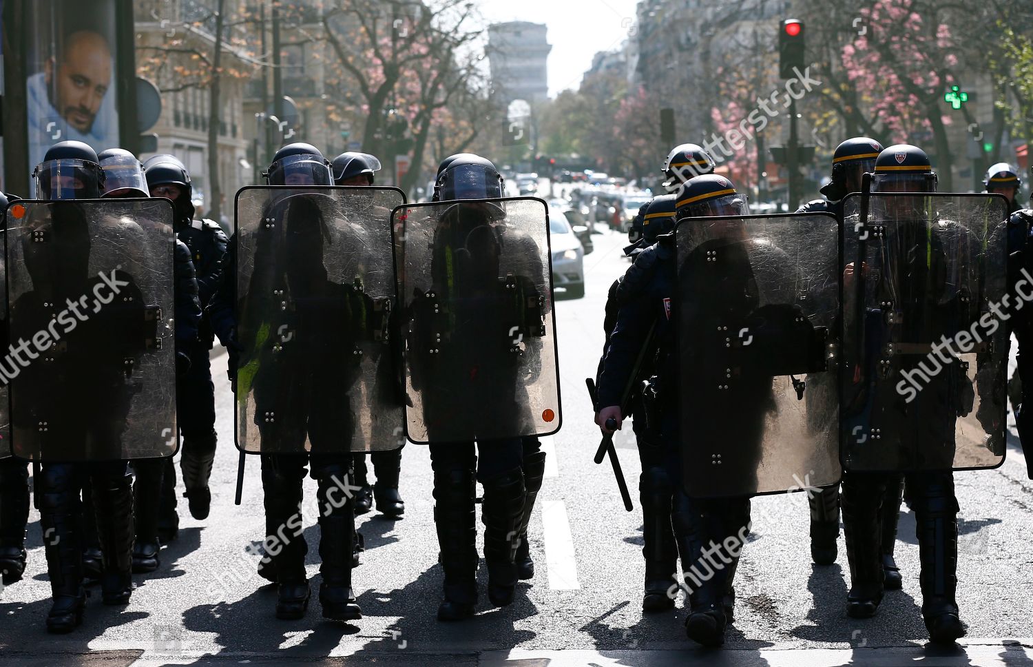 Police Form Cordon Block Access Arc Editorial Stock Photo - Stock Image ...