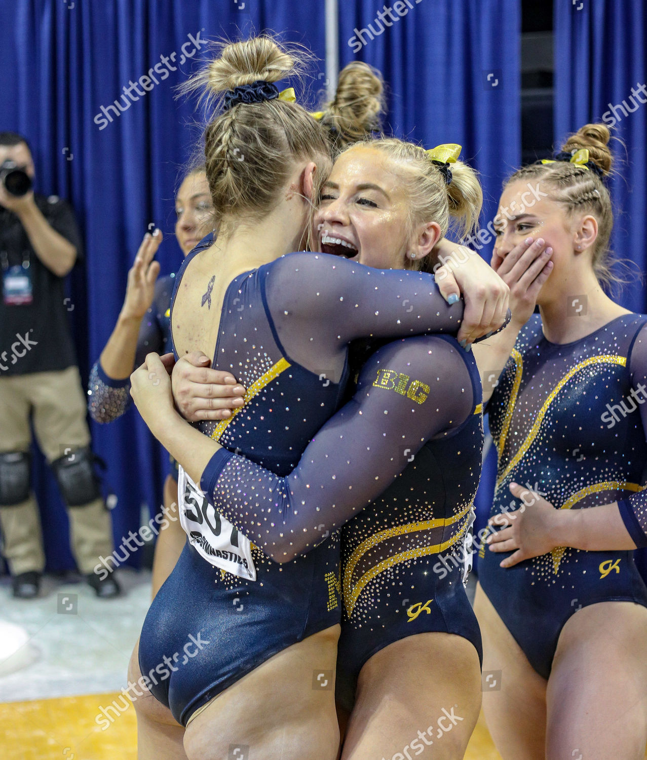 Michigan Gymnasts Abby Brenner Anne Maxim Editorial Stock Photo - Stock ...