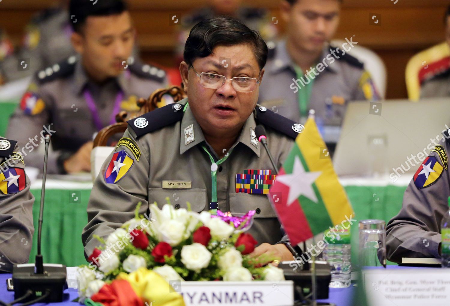 Myanmar Chief Police General Staff Brigadier Editorial Stock Photo ...