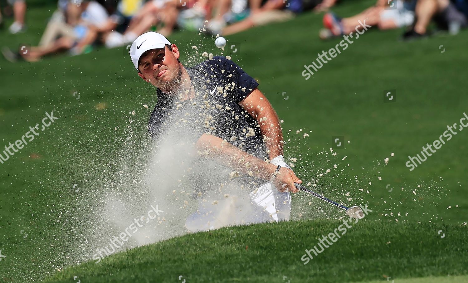 Patrick Reed Us Hits Out Bunker Editorial Stock Photo - Stock Image ...