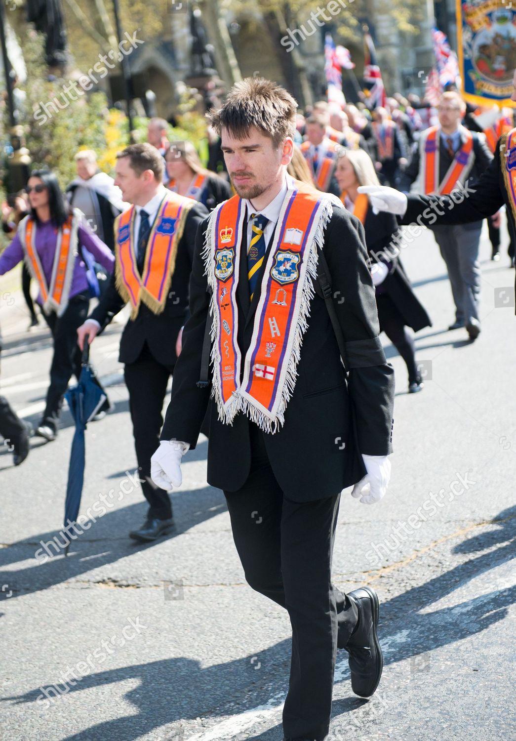 Orange Walk Parade By London Protestant Editorial Stock Photo - Stock ...