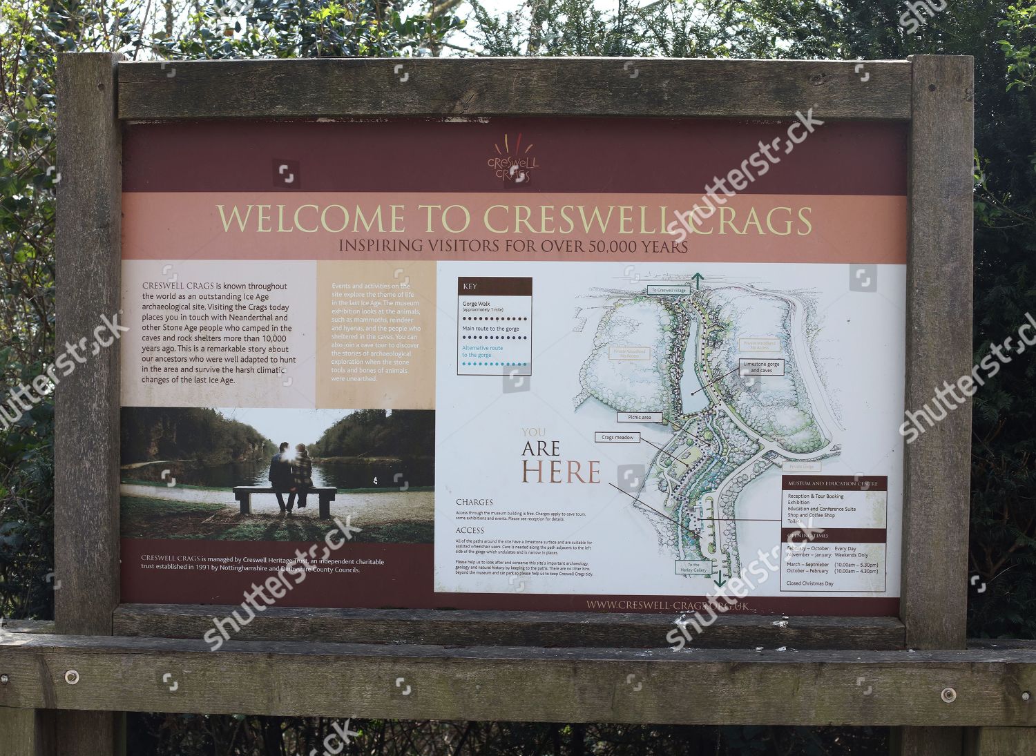 Map Creswell Crags Editorial Stock Photo - Stock Image | Shutterstock