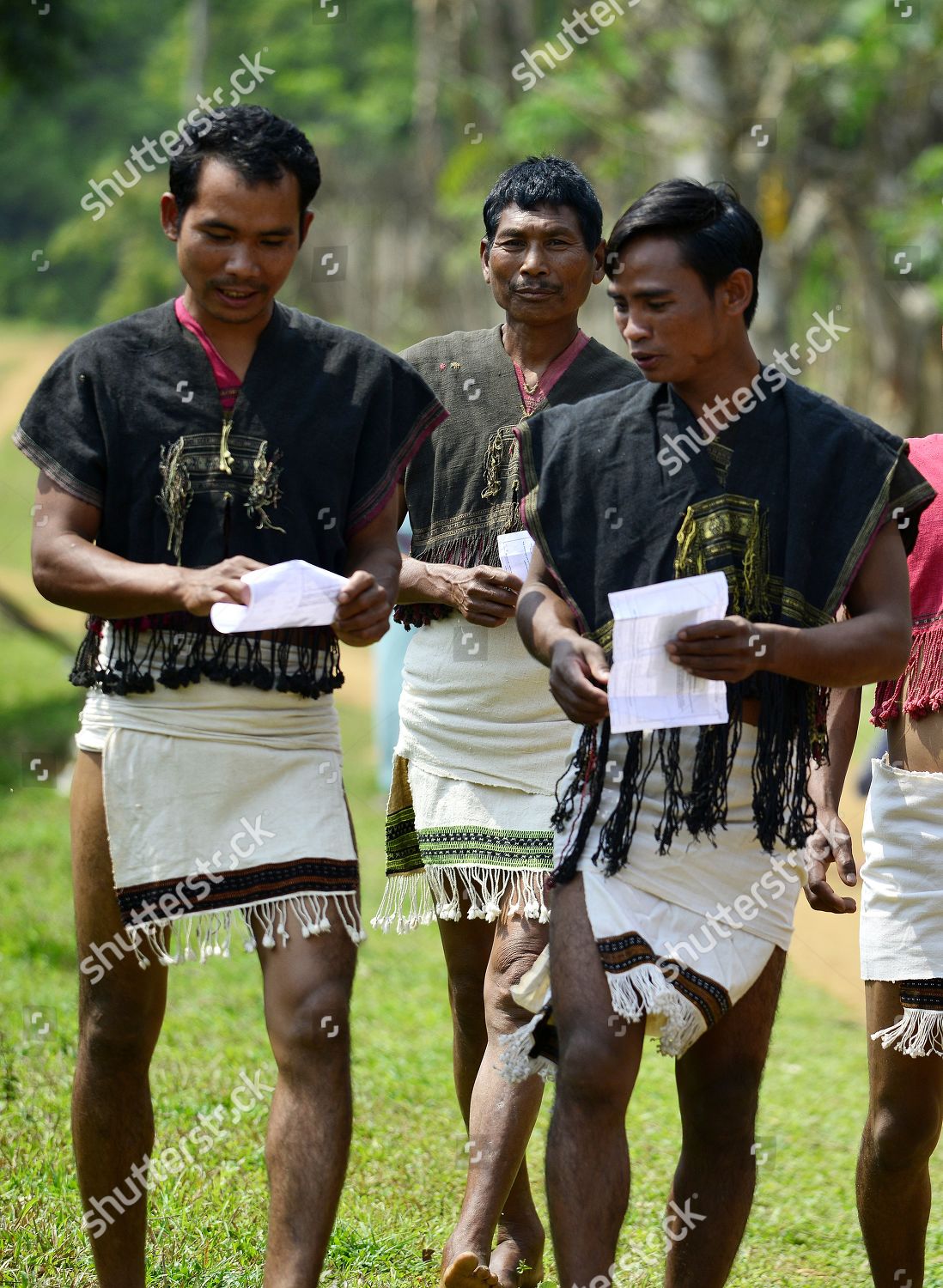 Tiwa Tribesmen Their Traditional Attire On Editorial Stock Photo ...