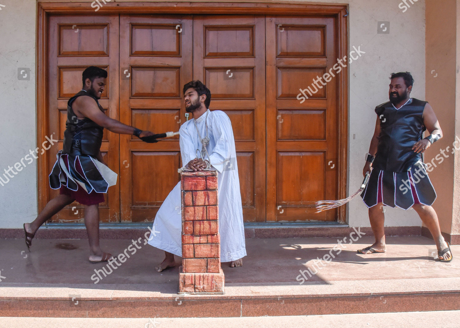 Crucifixion Jesus Christ Reenacted By Devotees Editorial Stock Photo ...