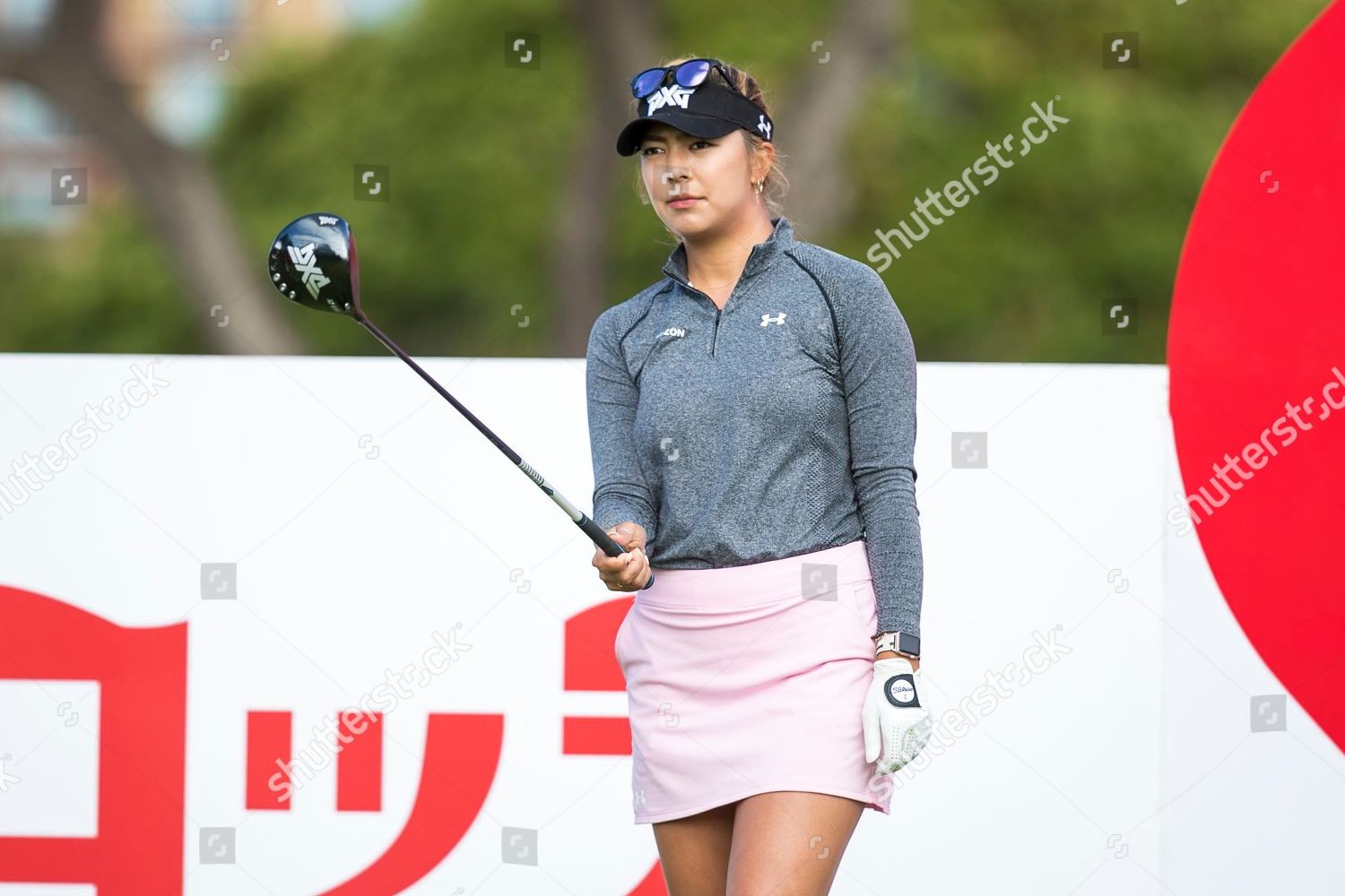 Alison Lee Gets Ready Her Tee Editorial Stock Photo - Stock Image ...
