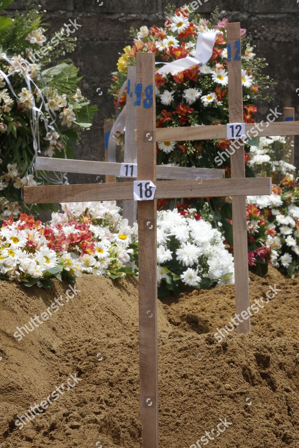 Coffins Victims Series Bomb Blasts Buried Editorial Stock Photo - Stock ...