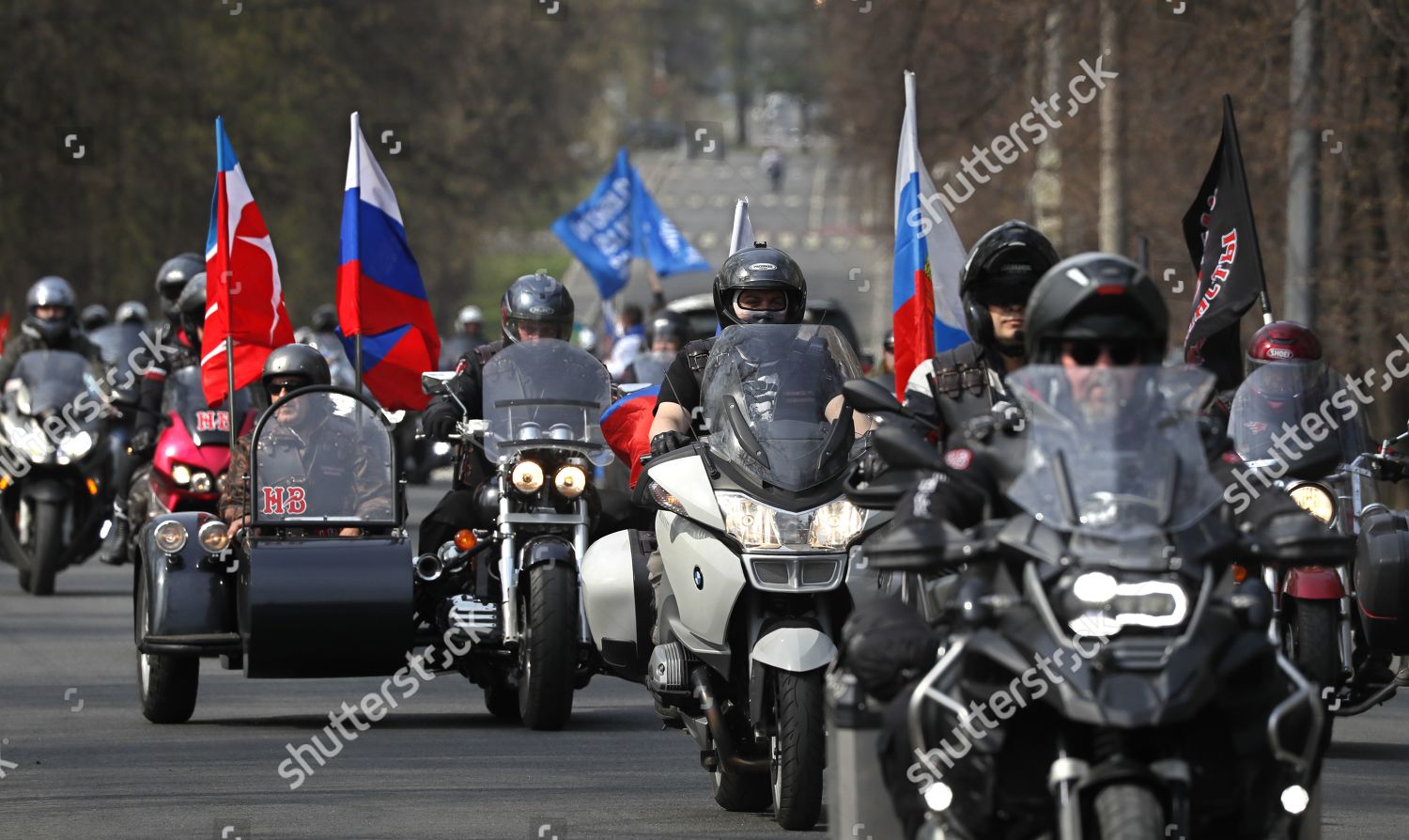 Members Russian Motorcycle Club Night Wolves Editorial Stock Photo ...