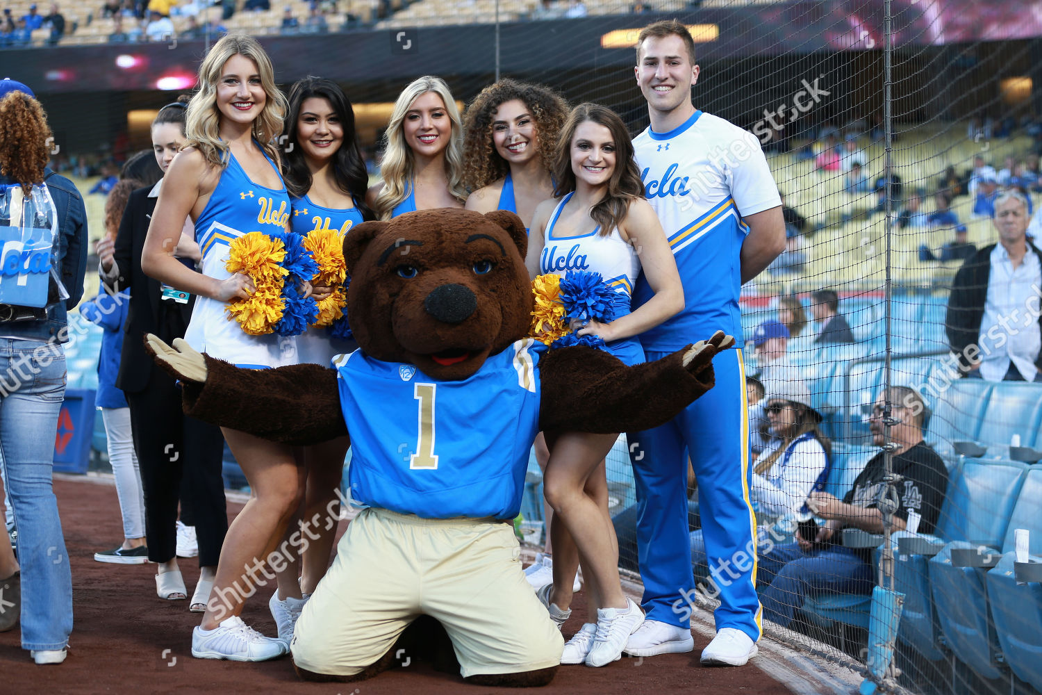 Ucla Cheerleaders Pose On Ucla Night Editorial Stock Photo - Stock ...