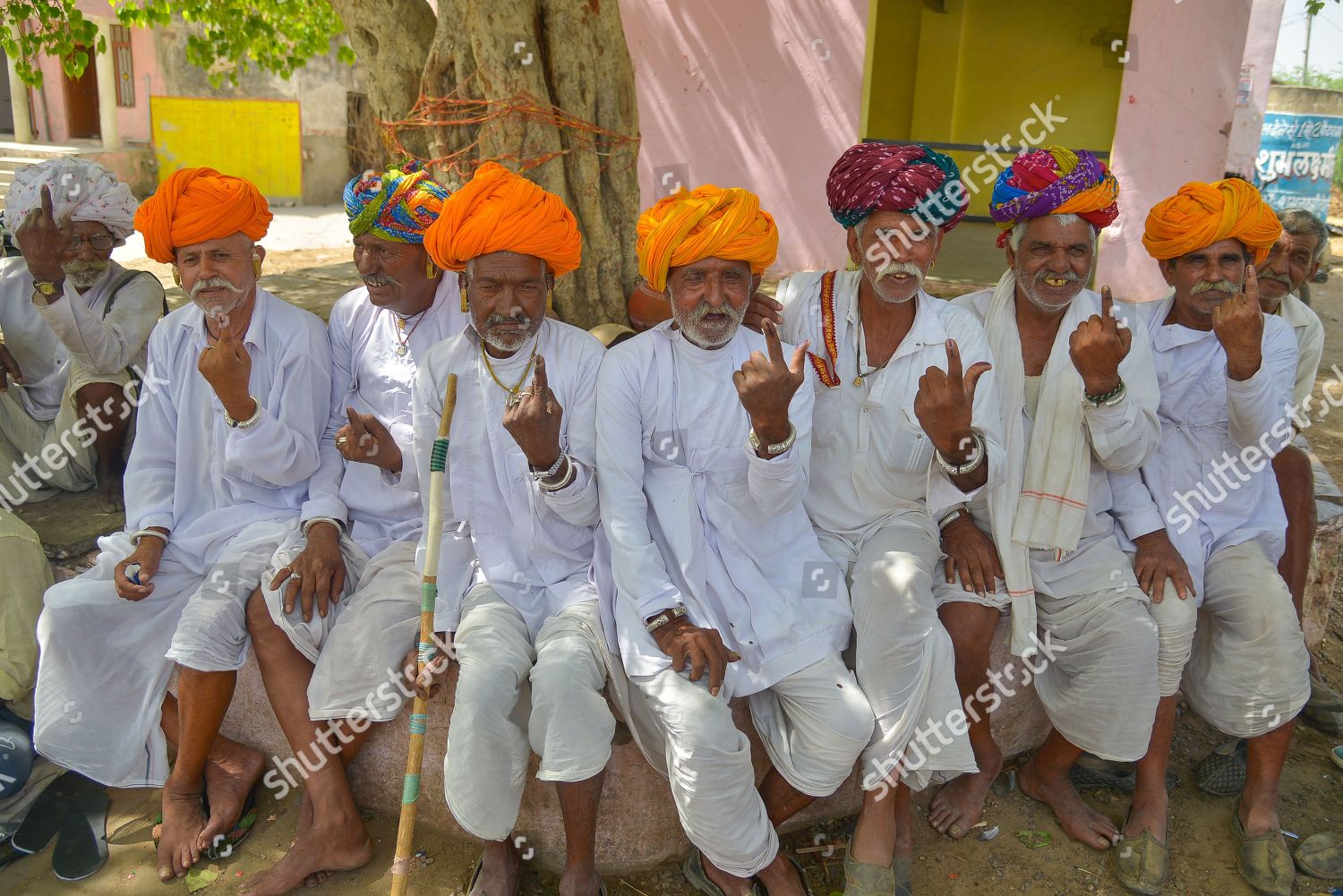 Indian People Casting Vote During Fourth Editorial Stock Photo - Stock ...
