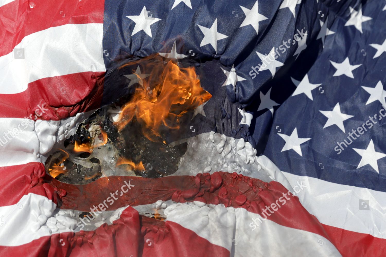 VIEW US BURNED FLAG DURING COMMEMORATION Editorial Stock Photo - Stock ...