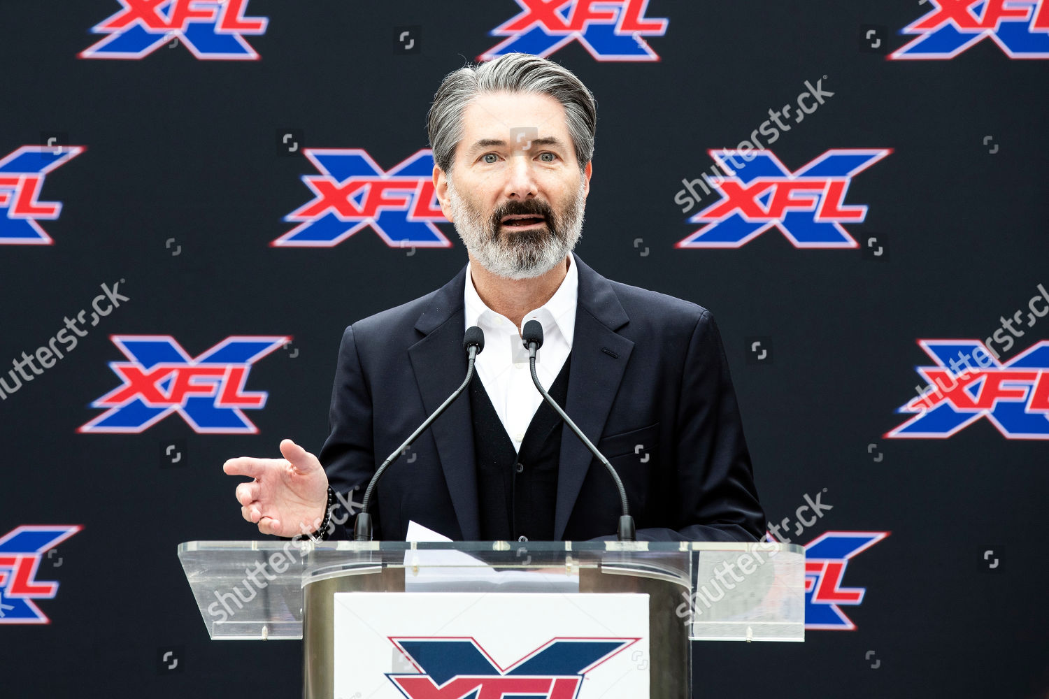 Xfls President Coo Jeffrey Pollack Delivers Editorial Stock Photo ...