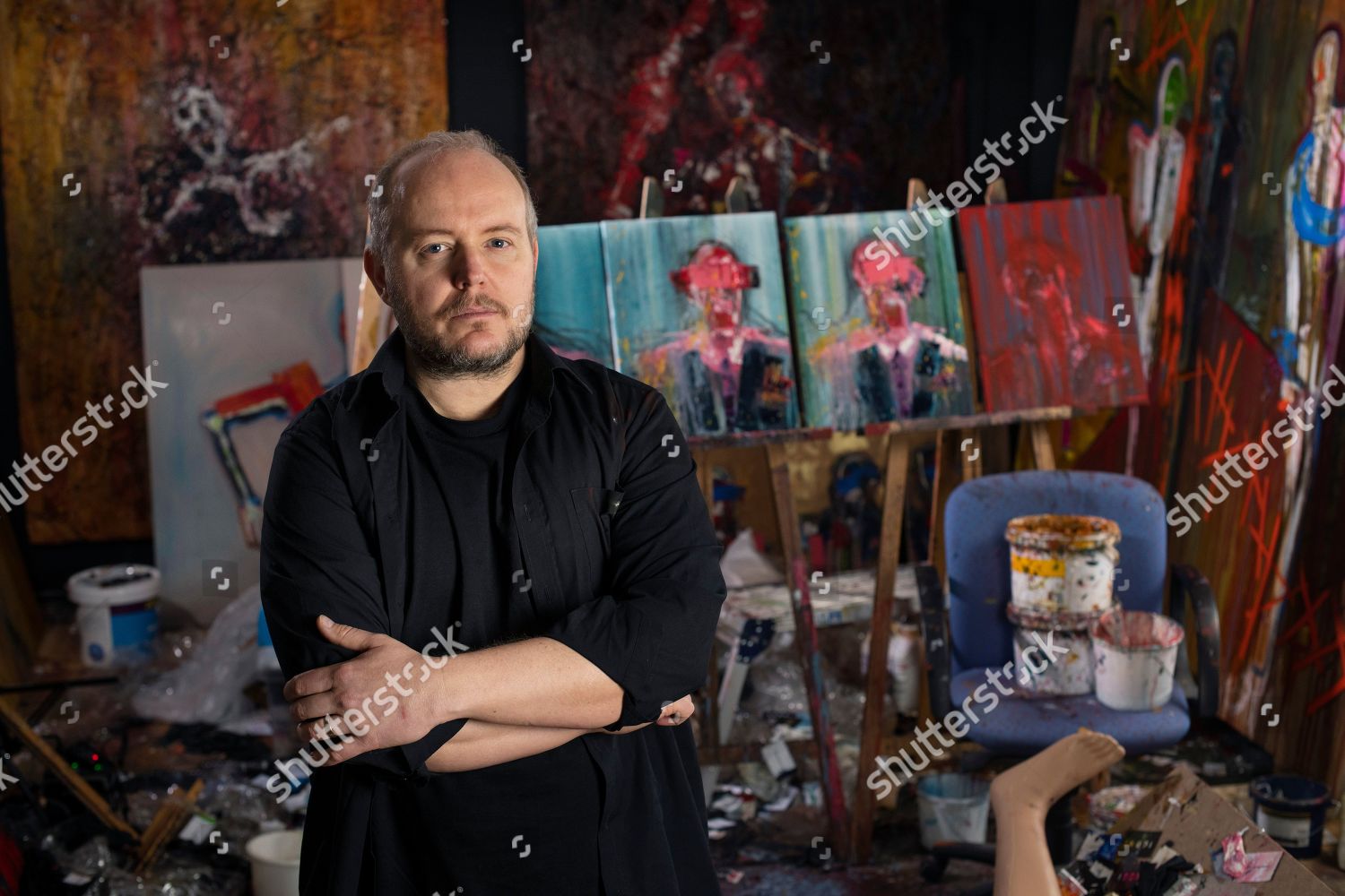 Artist Lincoln Townley His Studio Finished Editorial Stock Photo ...