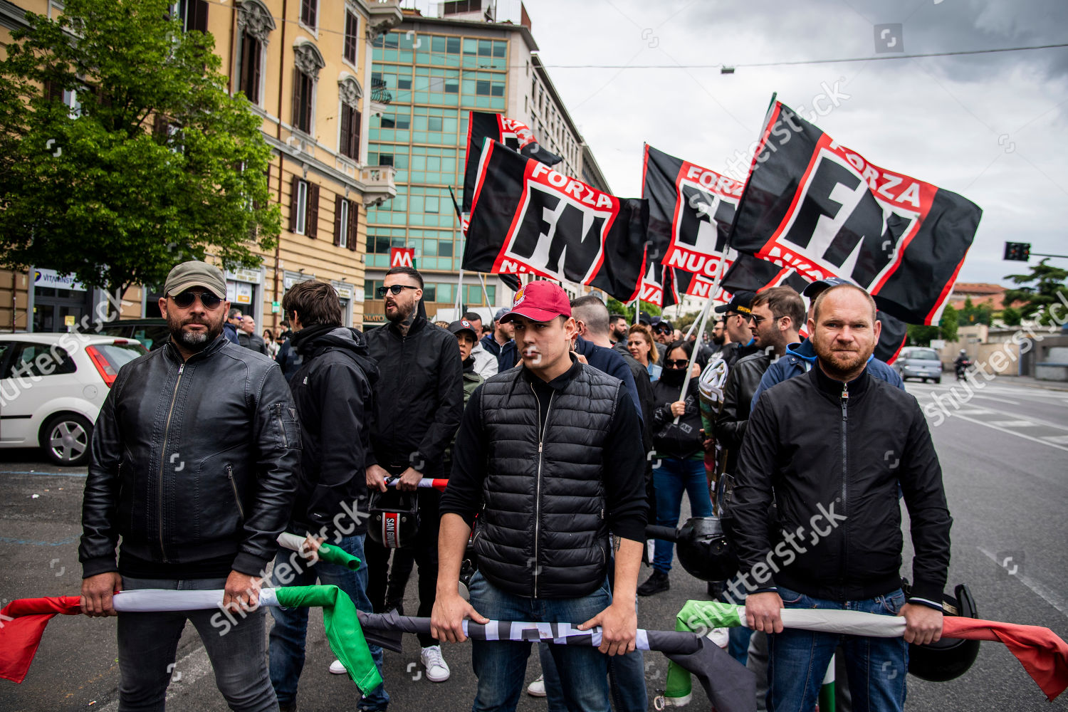 Farright Forza Nuova Protest Against Mimmo Editorial Stock Photo ...