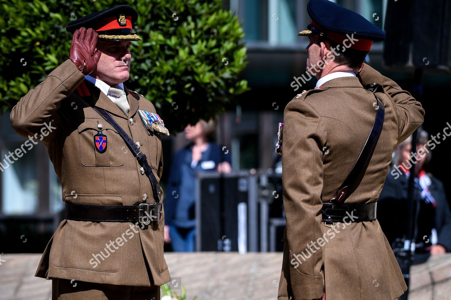 Soldiers Salute During Awarding Ceremony British Editorial Stock Photo ...