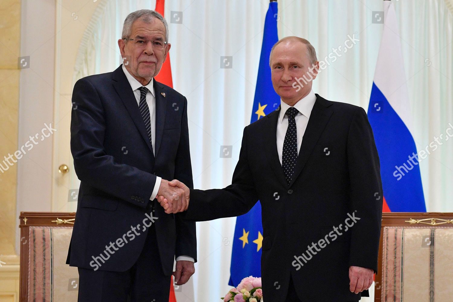 Russian President Vladimir Putin R Shakes Editorial Stock Photo - Stock ...