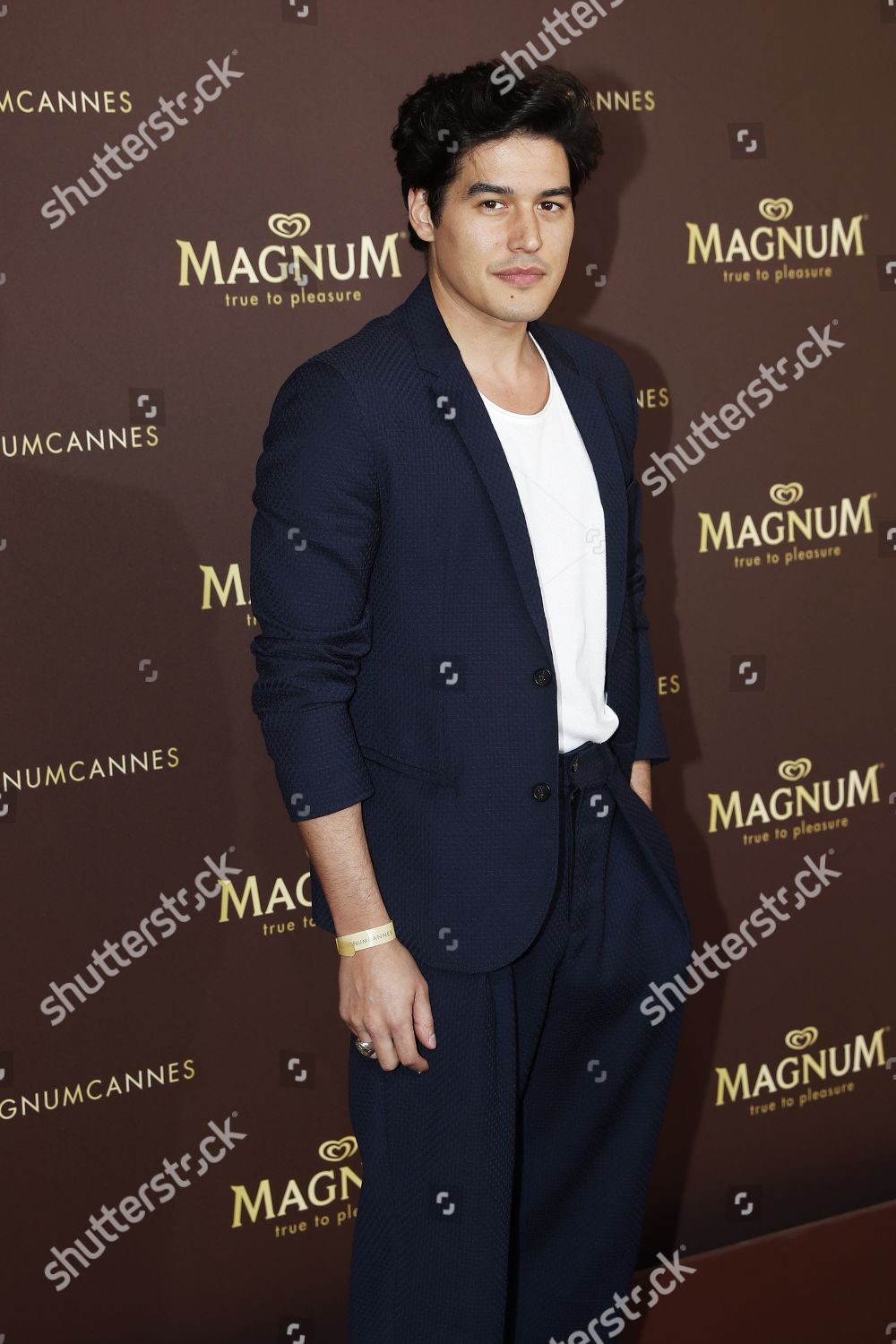 Italian Actor Cristiano Caccamo Poses During Editorial Stock Photo ...