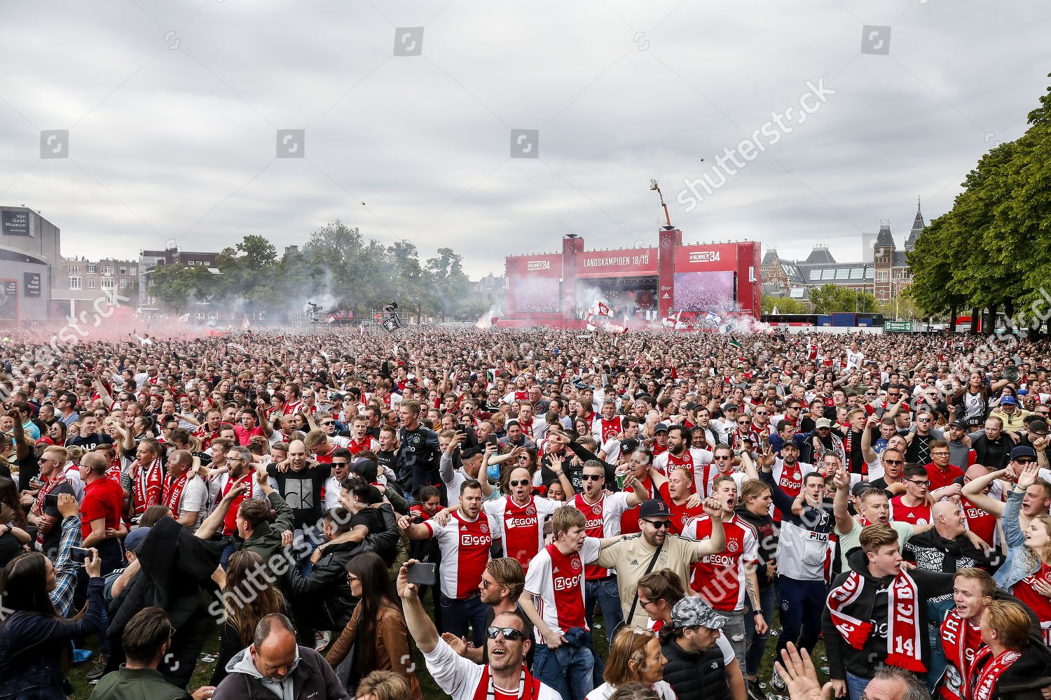 Ajax Fans During Honoring Ajax Amsterdam Editorial Stock Photo - Stock ...