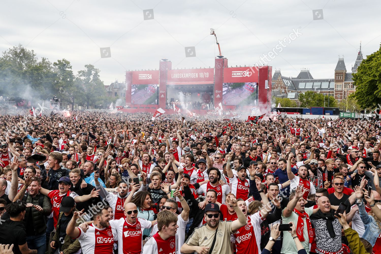 Ajax Fans During Honoring Ajax Amsterdam Editorial Stock Photo - Stock ...