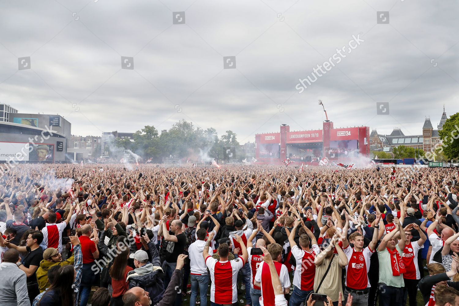 Ajax Fans During Honoring Ajax Amsterdam Editorial Stock Photo - Stock ...