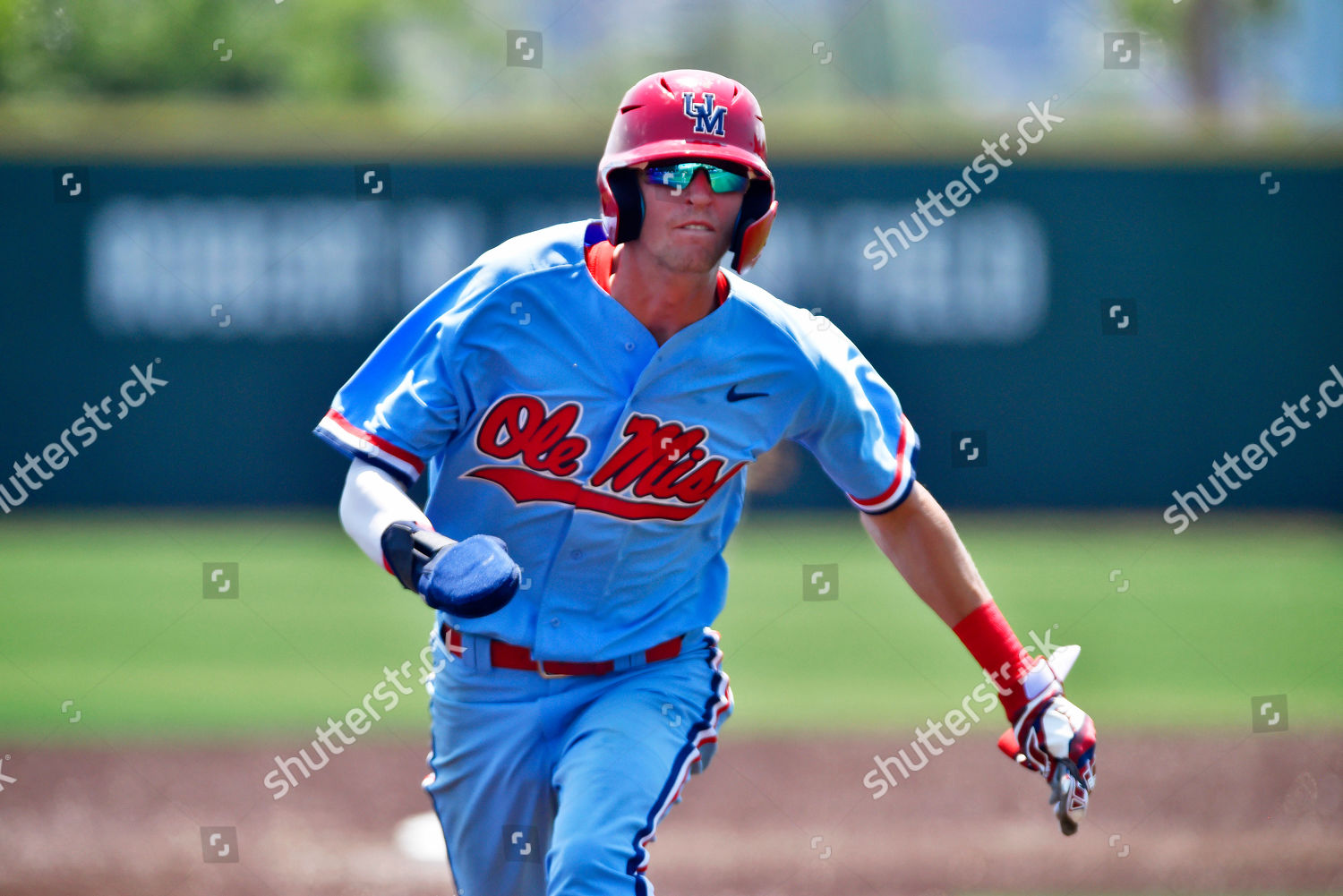 Mississippi Infielder Ryan Olenek Tries Steal Editorial Stock Photo ...